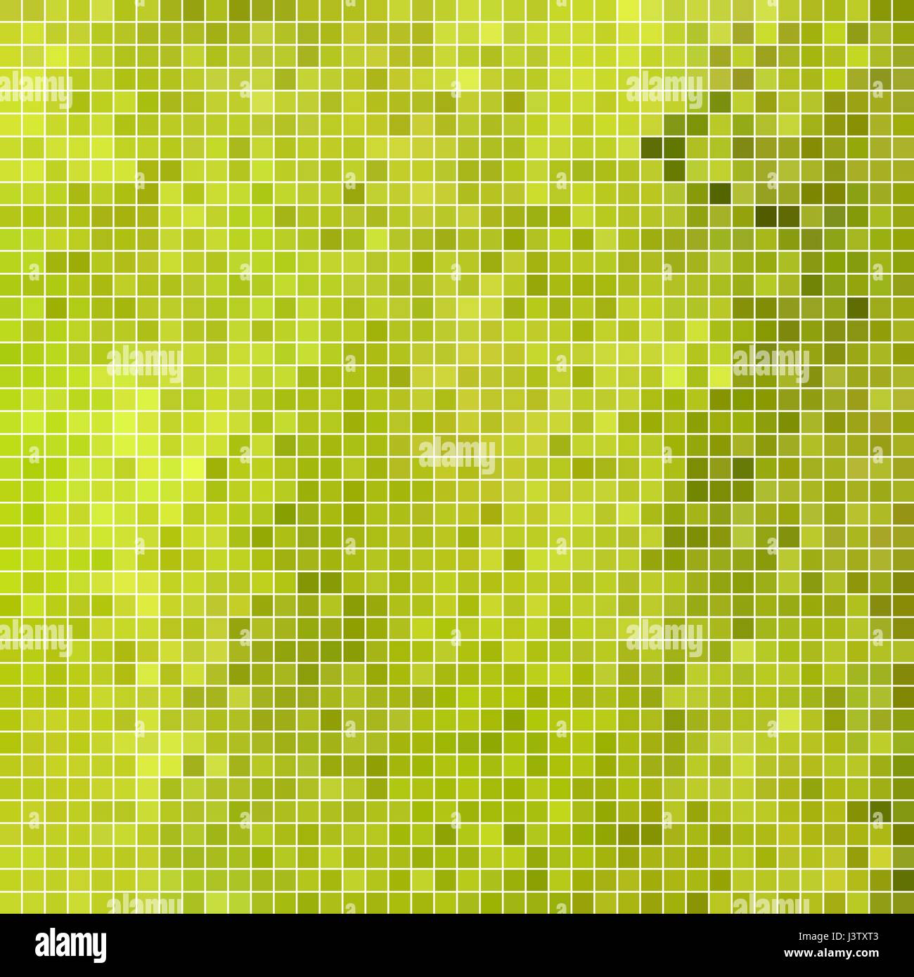 abstract vector square pixel mosaic background - yellow and green Stock ...