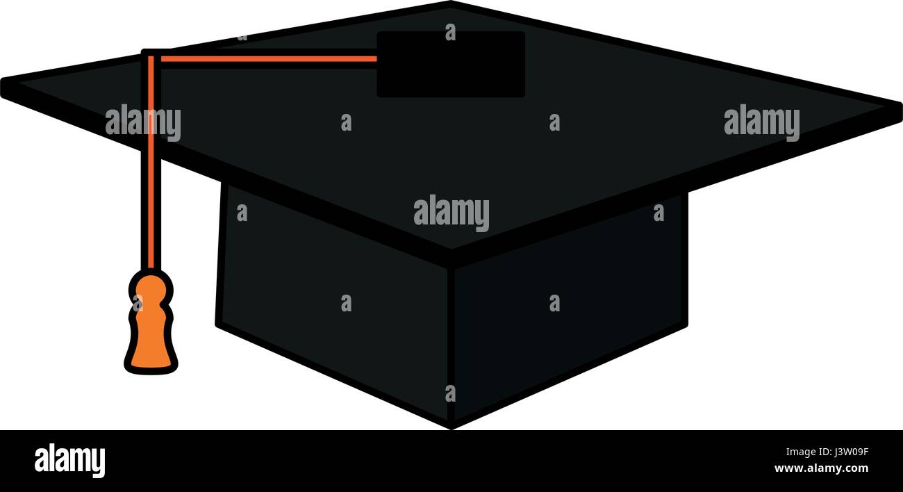 color image cartoon black graduation cap Stock Vector Image & Art - Alamy