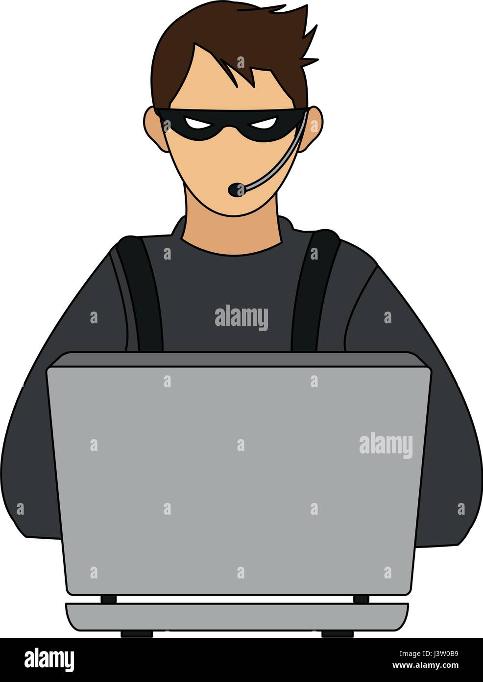 Color Image Cartoon Laptop Computer High Resolution Stock Photography ...