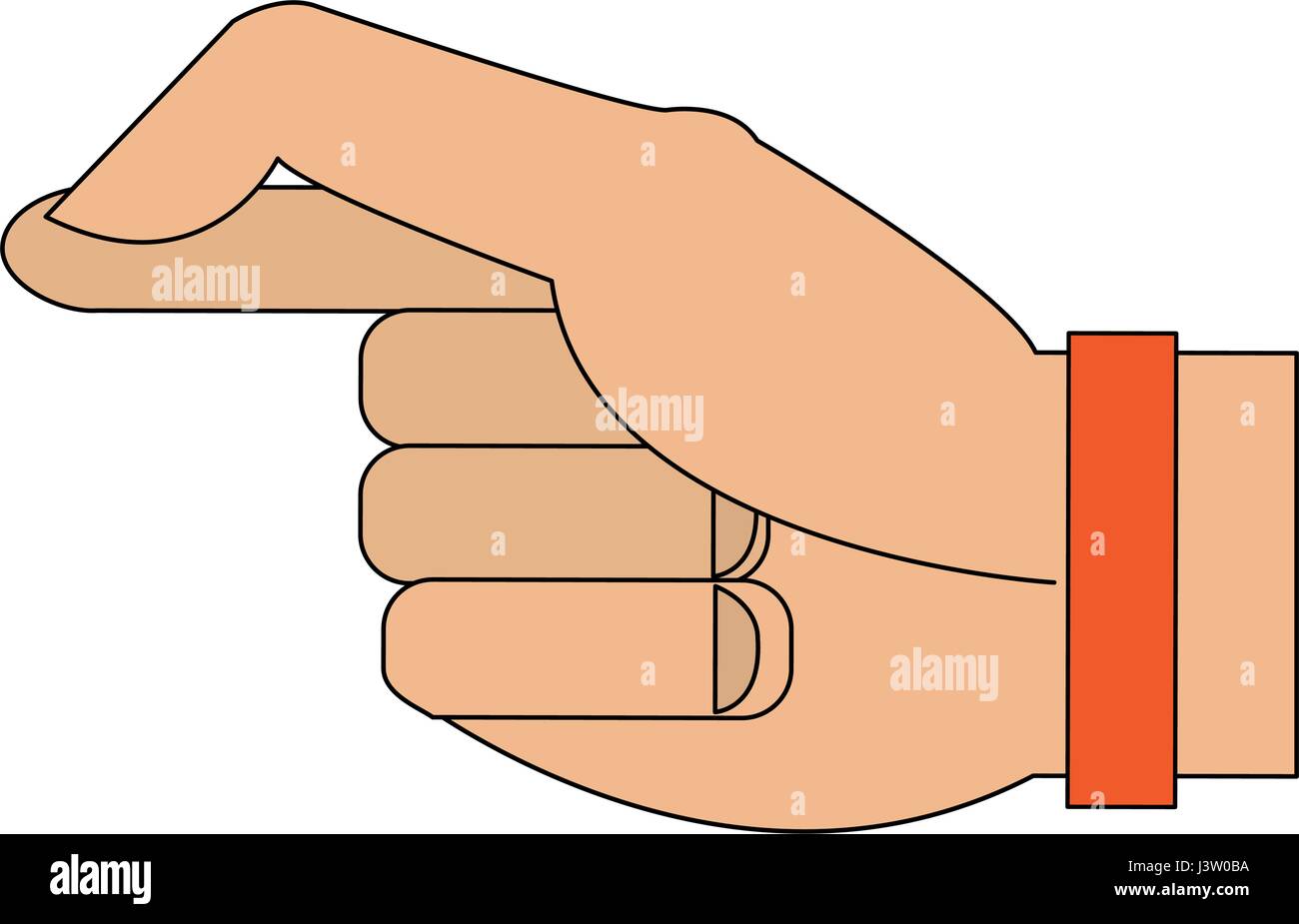 color image cartoon hand with bracelet Stock Vector Image & Art - Alamy