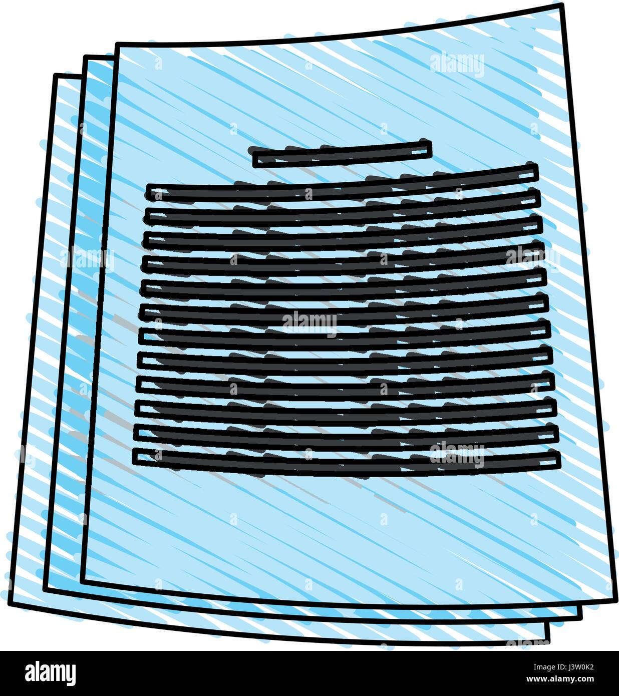 color crayon stripe image cartoon documents with script Stock Vector ...