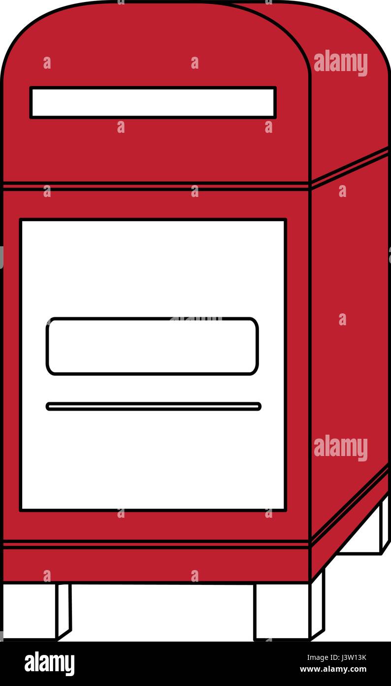 Red post office letterbox Stock Vector Images - Alamy