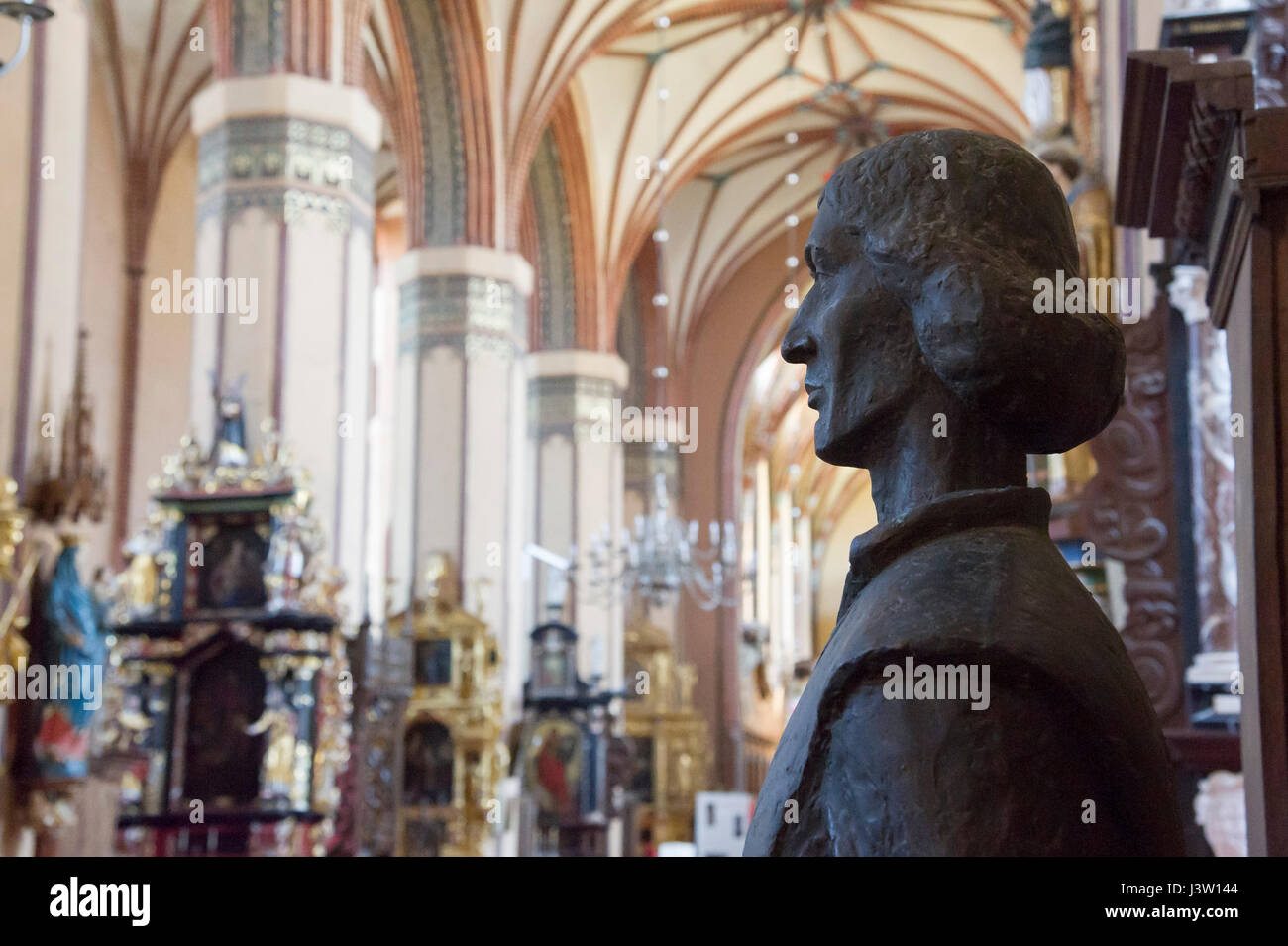 Monument of Nicolaus Copernicus in gothic Archcathedral Basilica of the ...