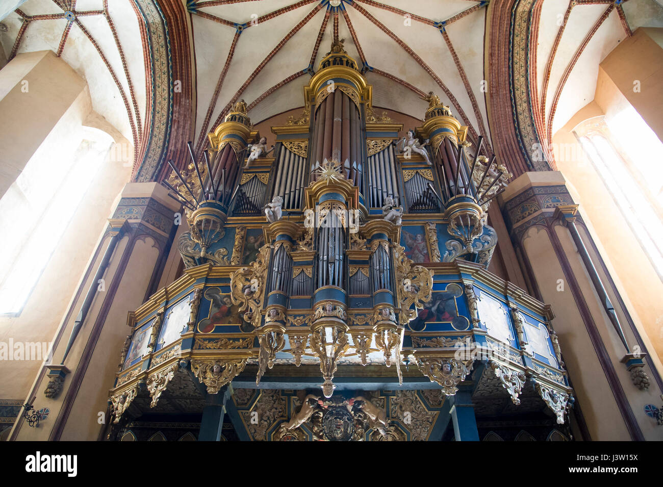 Famous Baroque pipe organ in gothic Archcathedral Basilica of the ...
