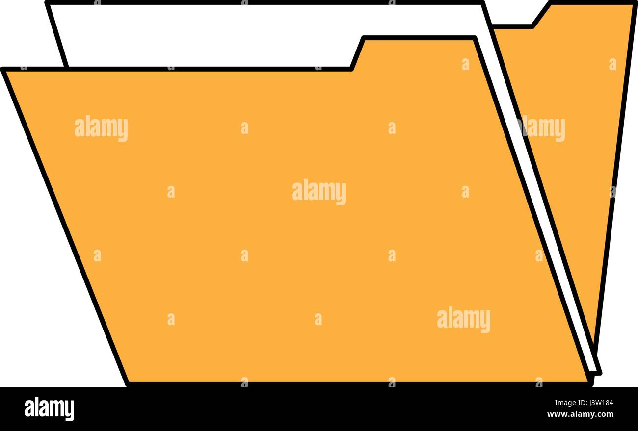 color silhouette image folder opened Stock Vector Image & Art - Alamy