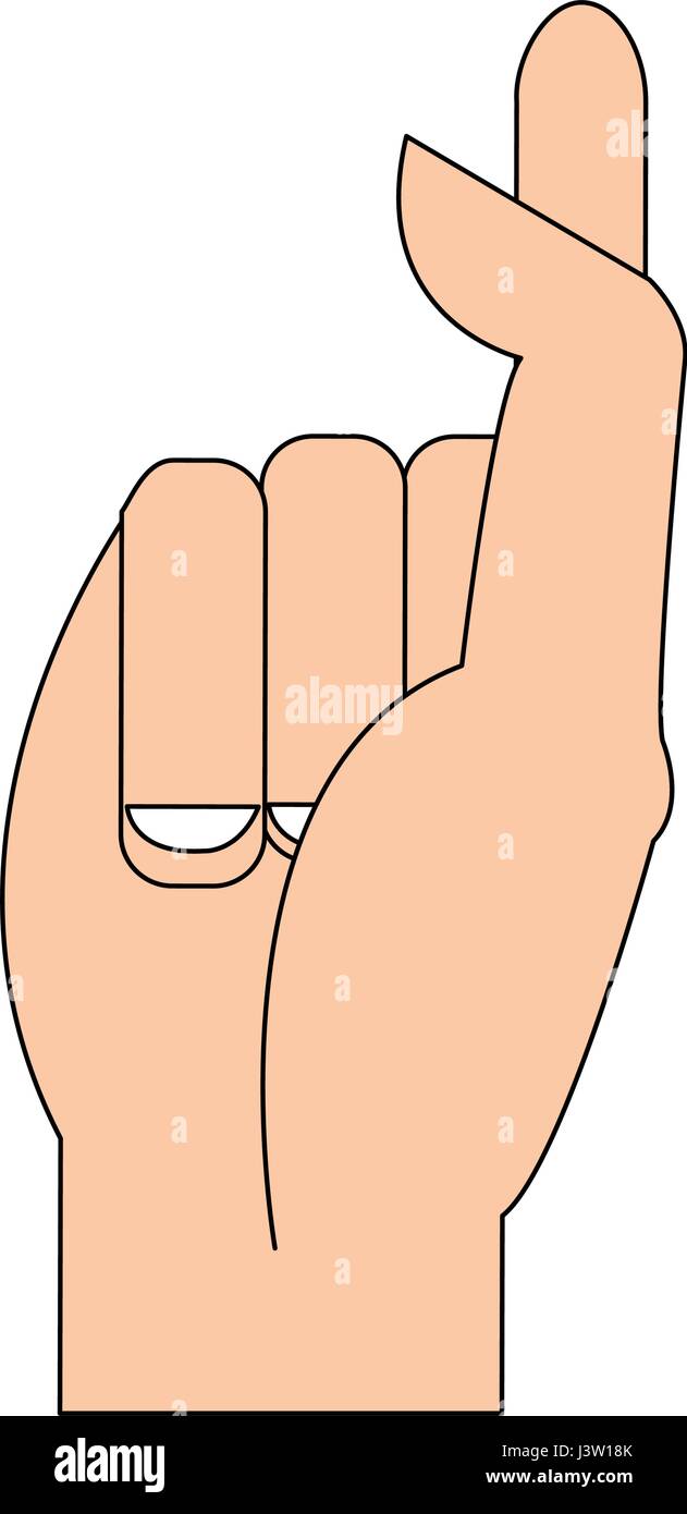 Illustration Hand Fingers Crossed High Resolution Stock Photography and ...