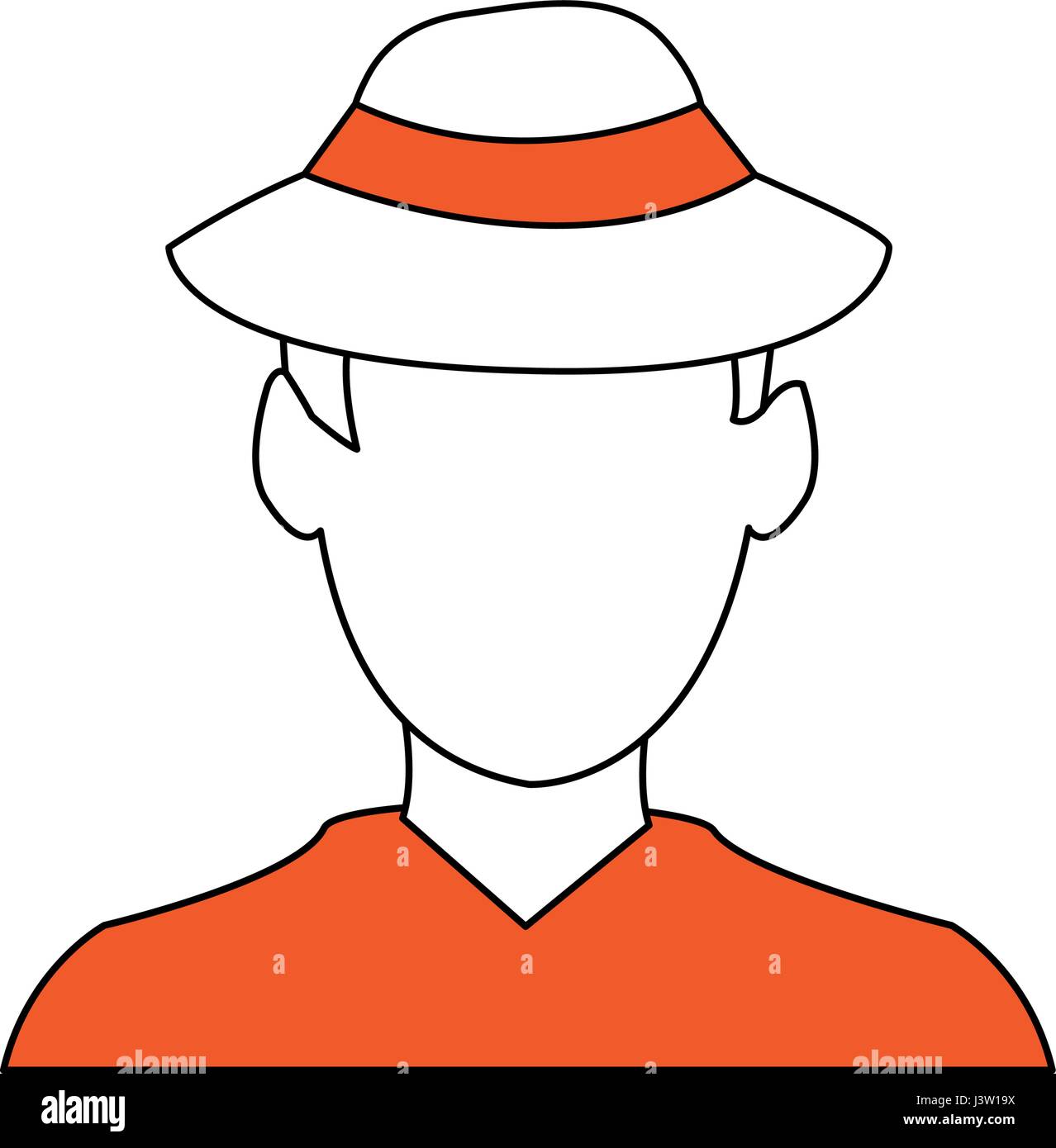 color silhouette image cartoon faceless half body hacker with jacket ...