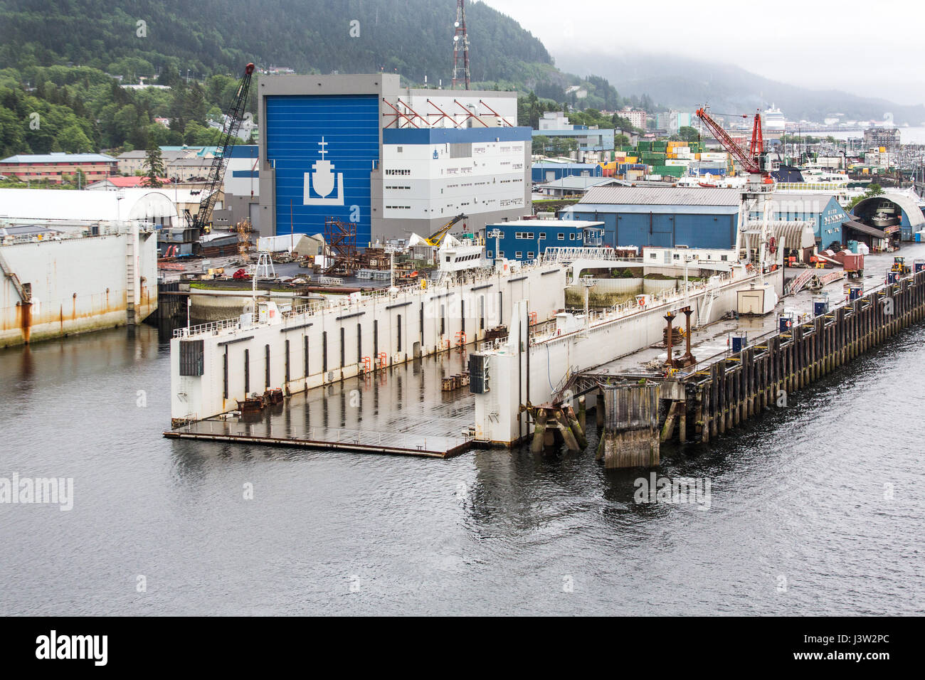 Empty Dry Dock near Ketchikan, Alaska Stock Photo - Alamy