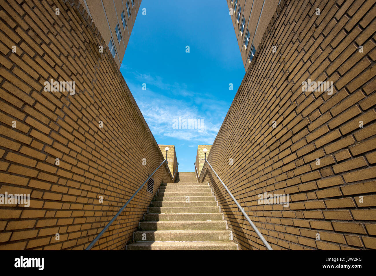 stairway between two apartment buildings Stock Photo - Alamy