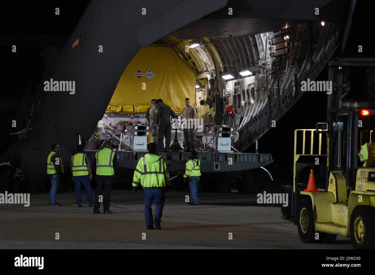 A Wideband Global SATCOM (WGS-9), satellite was transported from the ...