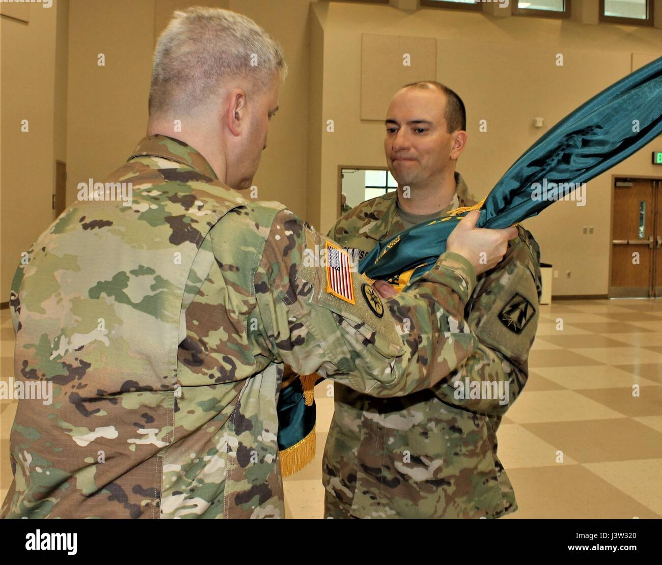 U.S. Army Col. Michael D. Smith (Left), commander of the Army Reserve ...