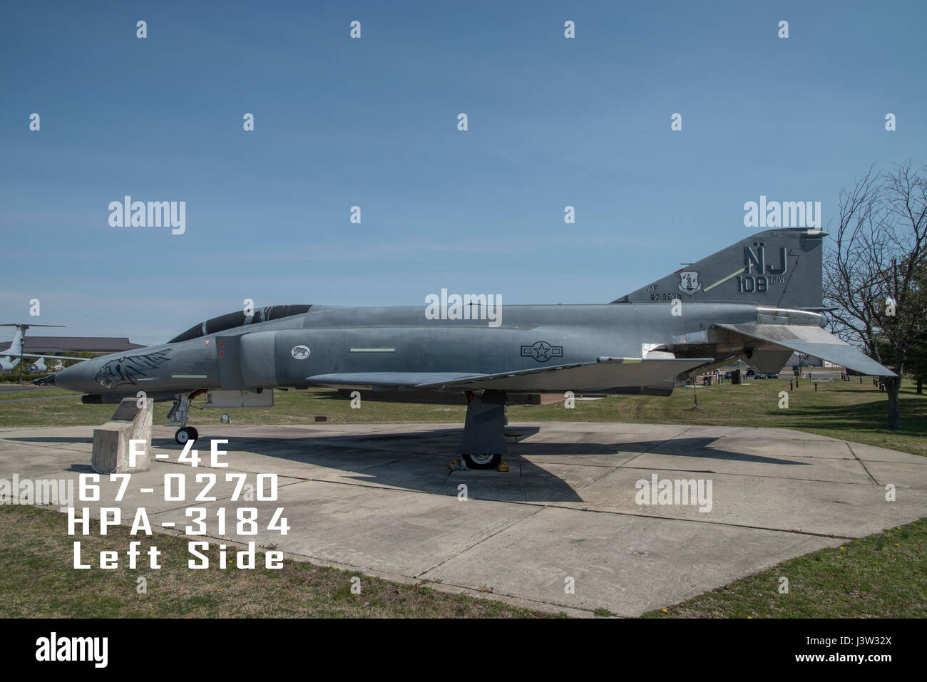 A left side view of a 108th Wing, New Jersey Air National Guard, F-4E ...