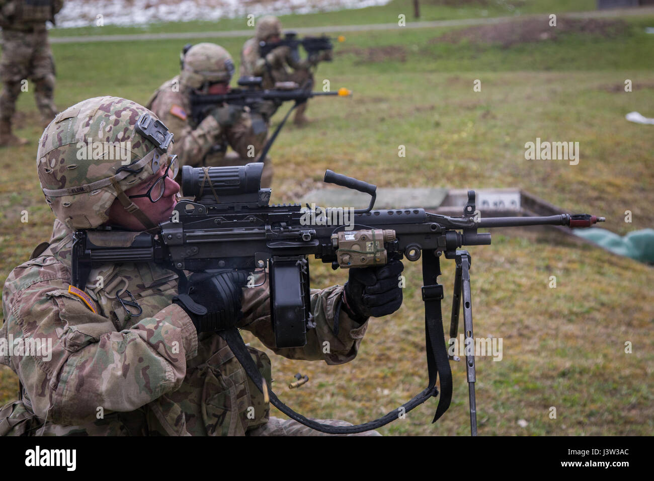 U.S. Soldiers of 2d Calvary Regiment conduct an assault scenario on ...