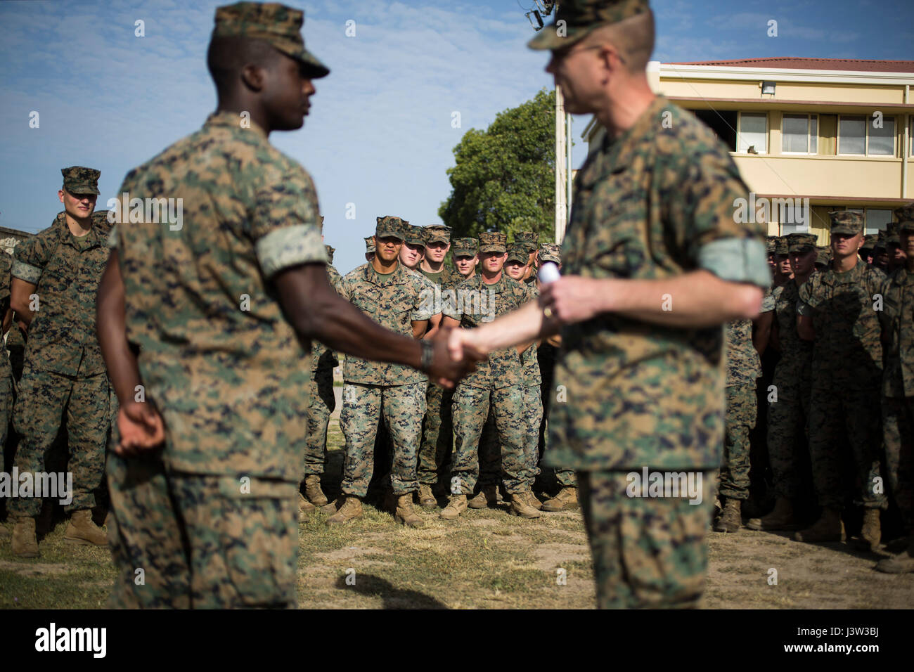 Lt. Col. David C. Emmel, right, commander of the Black Sea Rotational ...