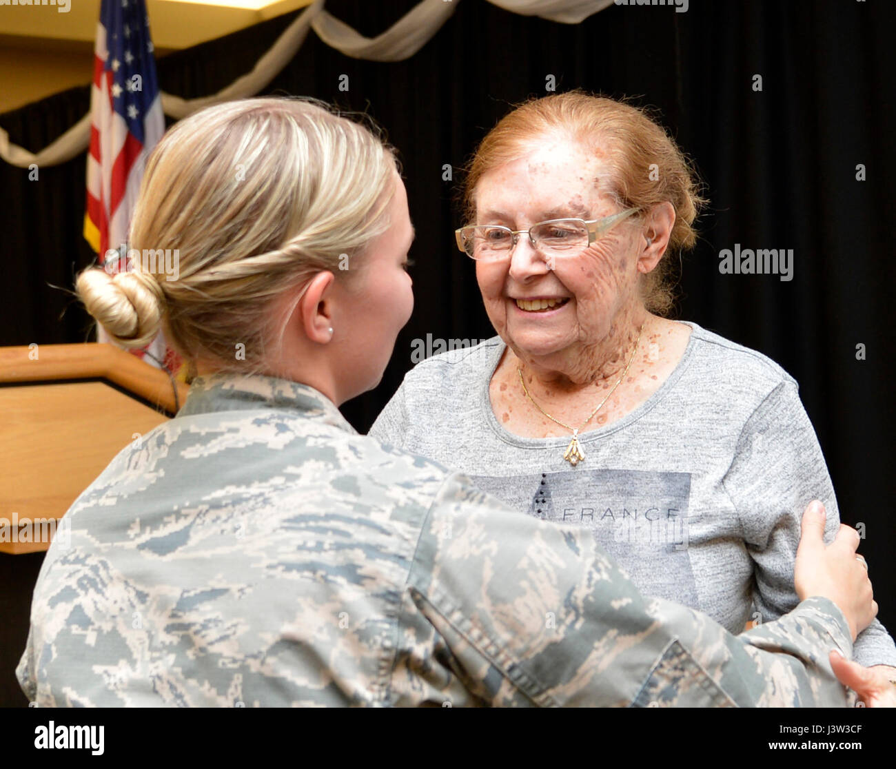 Charlotte Adelman meets with Airmen during the Days of Remembrance ...