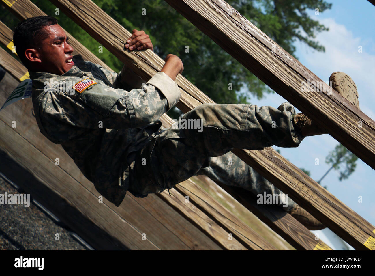 Spc. Anthony Canales, Best Warrior competitor assigned to Task Force 1 ...