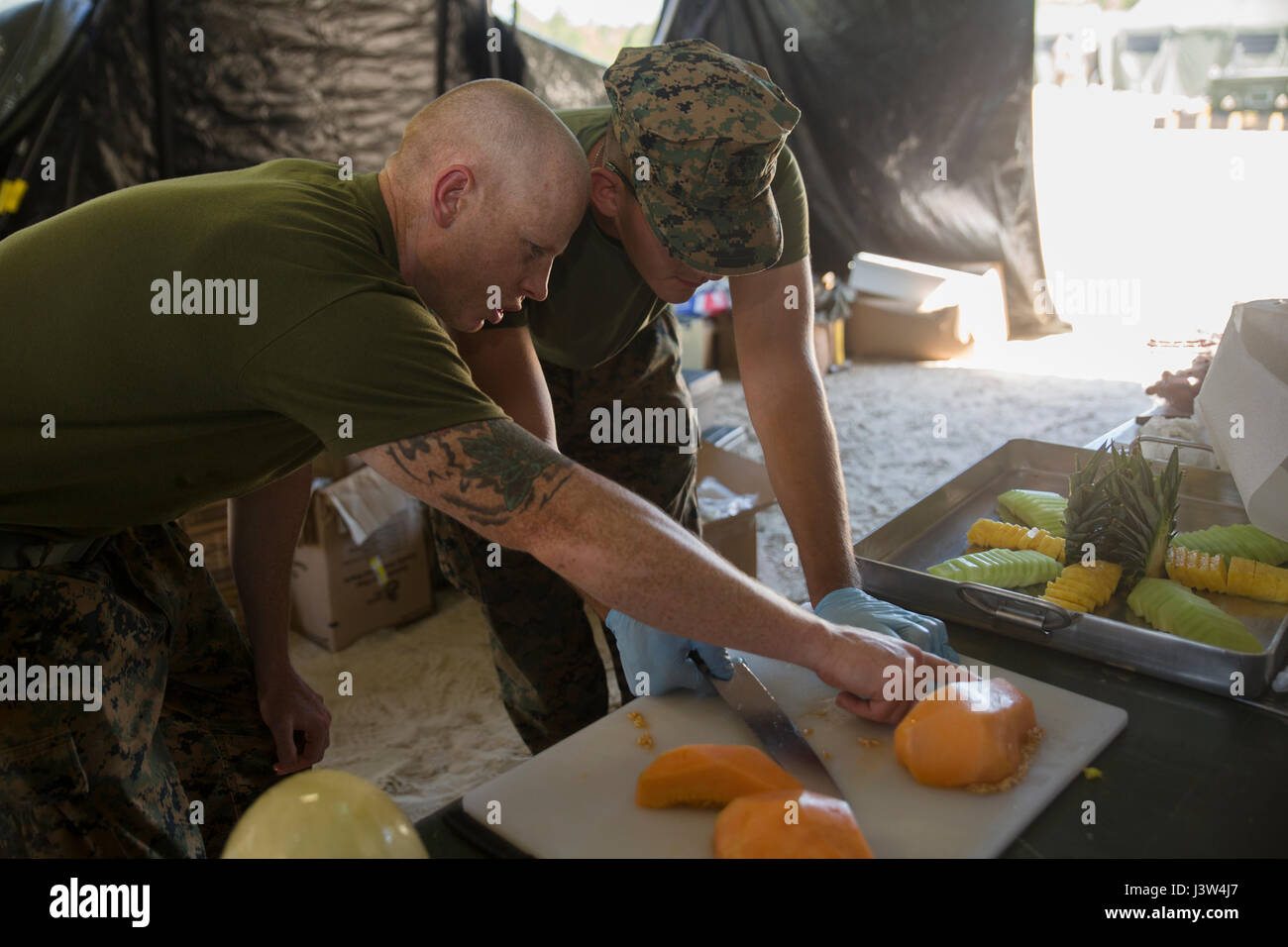 CAMP LEJEUNE, N.C. – Staff Sgt. George W. Deangelis, left, assistant ...