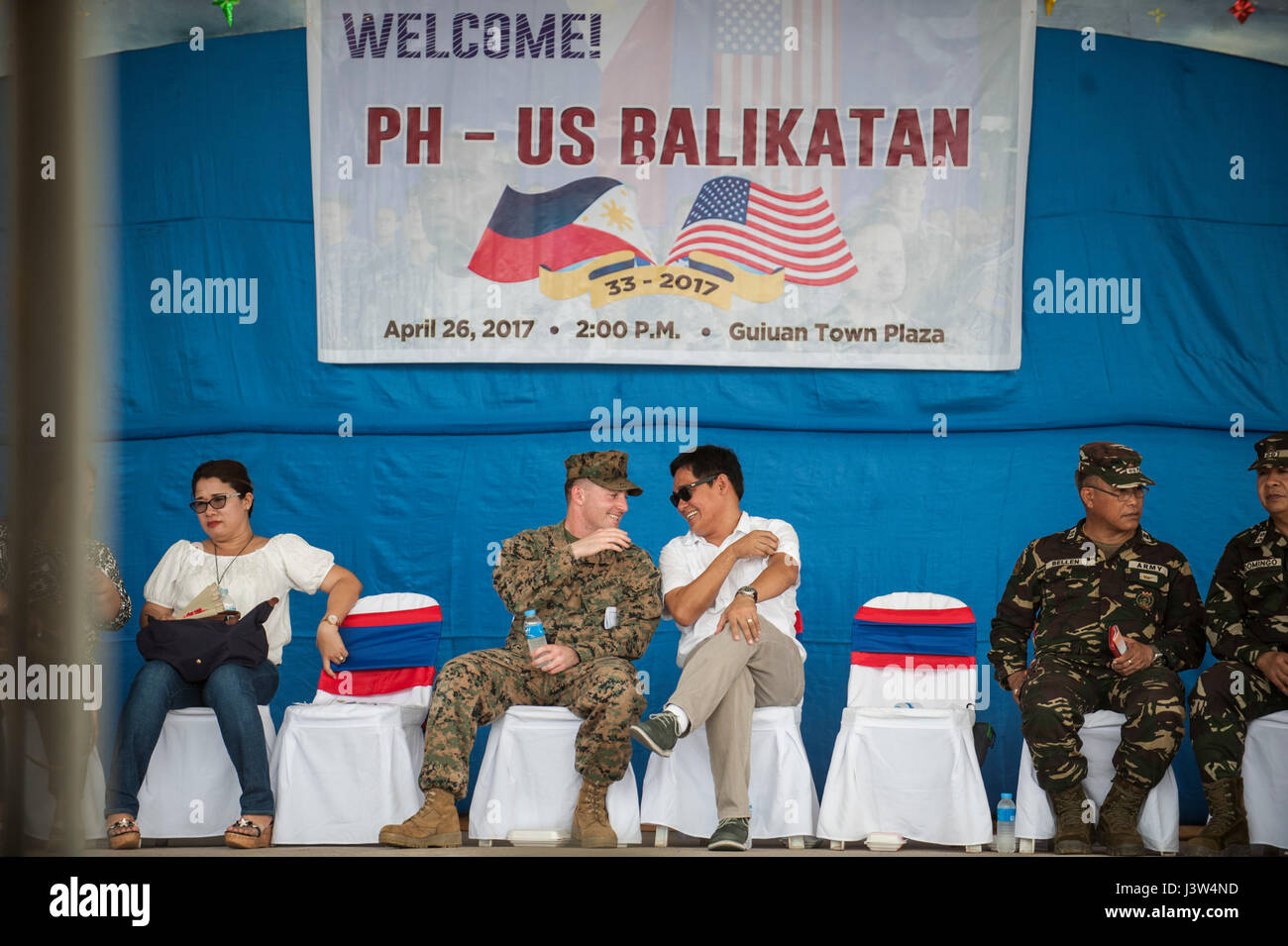 U.S. Marine 1st Lt. Martin Meehan and the Honorable Christopher Sheen P ...