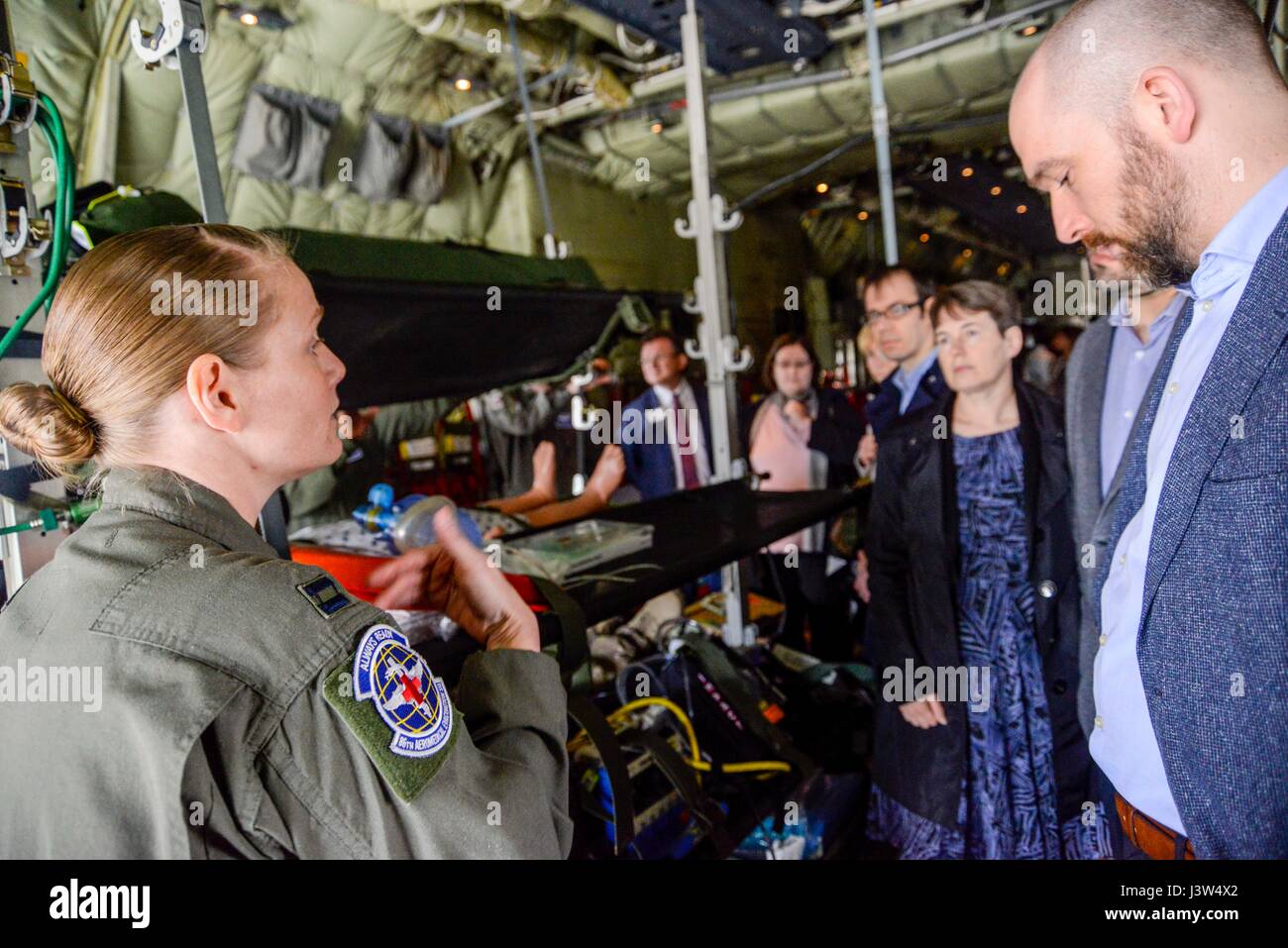 Capt. Tracy Davis, 86th Aeromedical Evacuation Squadron flight nurse ...