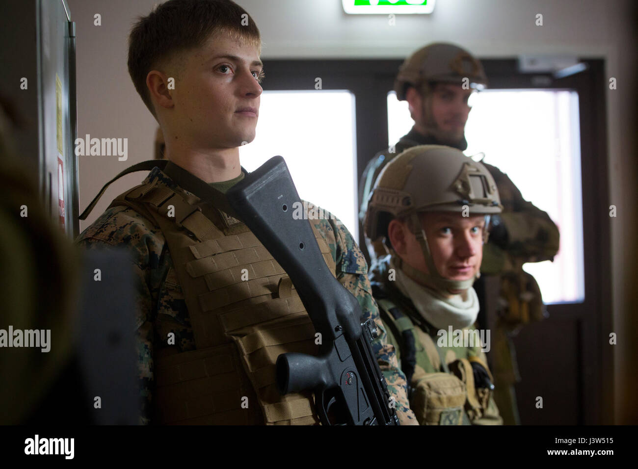 U.S. Marine Corps Cpl. Christopher Durtsche, a military policeman with ...