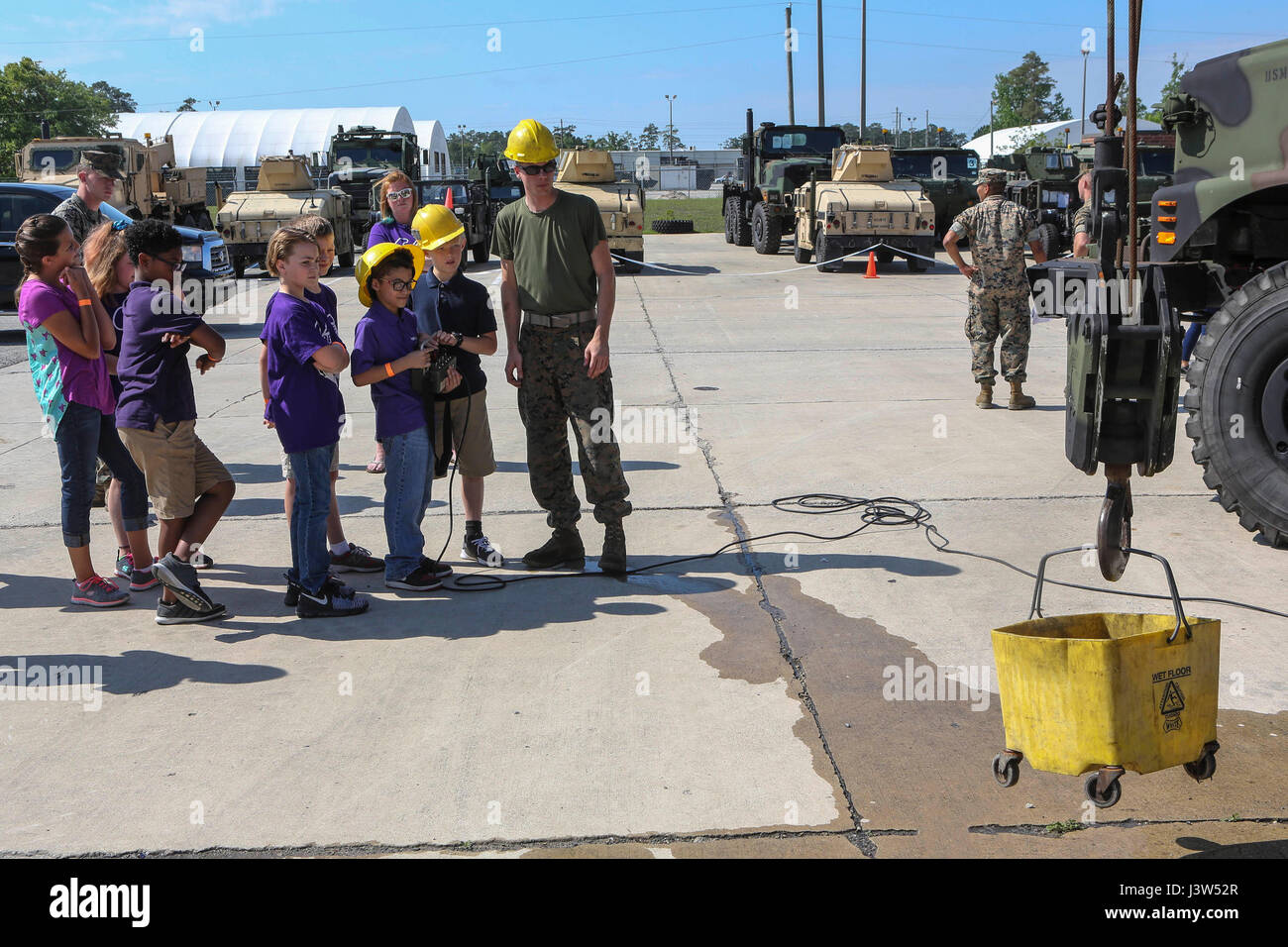 Family members of 2nd Maintenance Battalion Marines attend an open ...