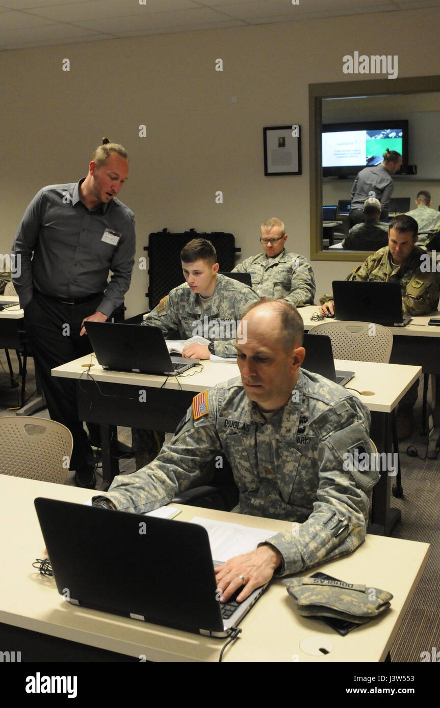 Pete M. Hay, lead instructor with Focal Point Academy, gives a block of ...