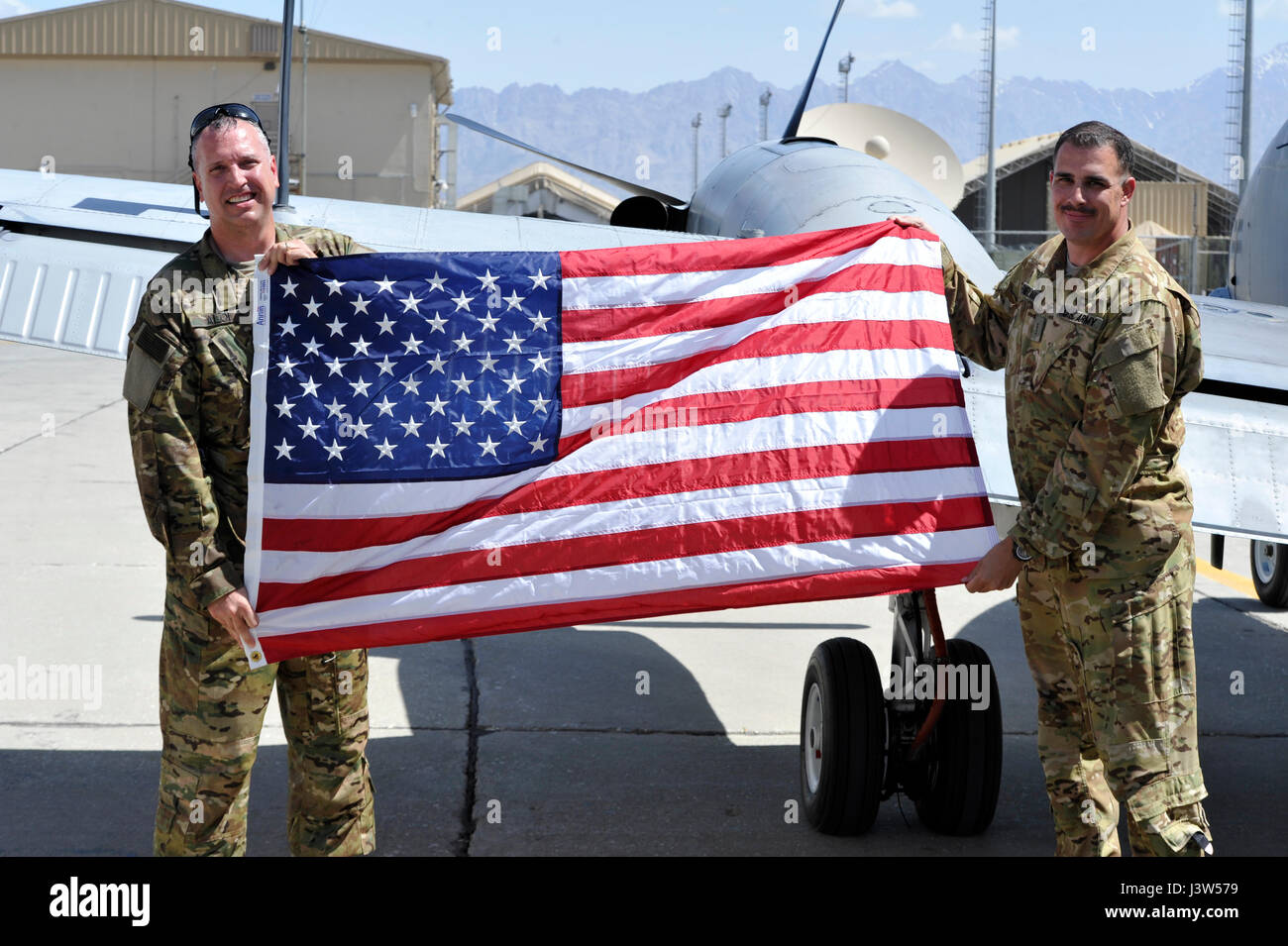 U.S. Army Task Force ODIN RC-12X Guardrail aircraft completes its final ...