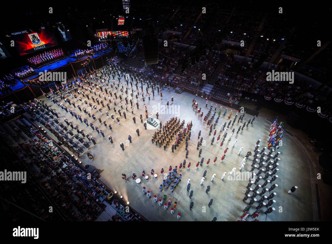 The Massed Band and Chorus performs at the Virginia International Tattoo at the Scope Arena ...