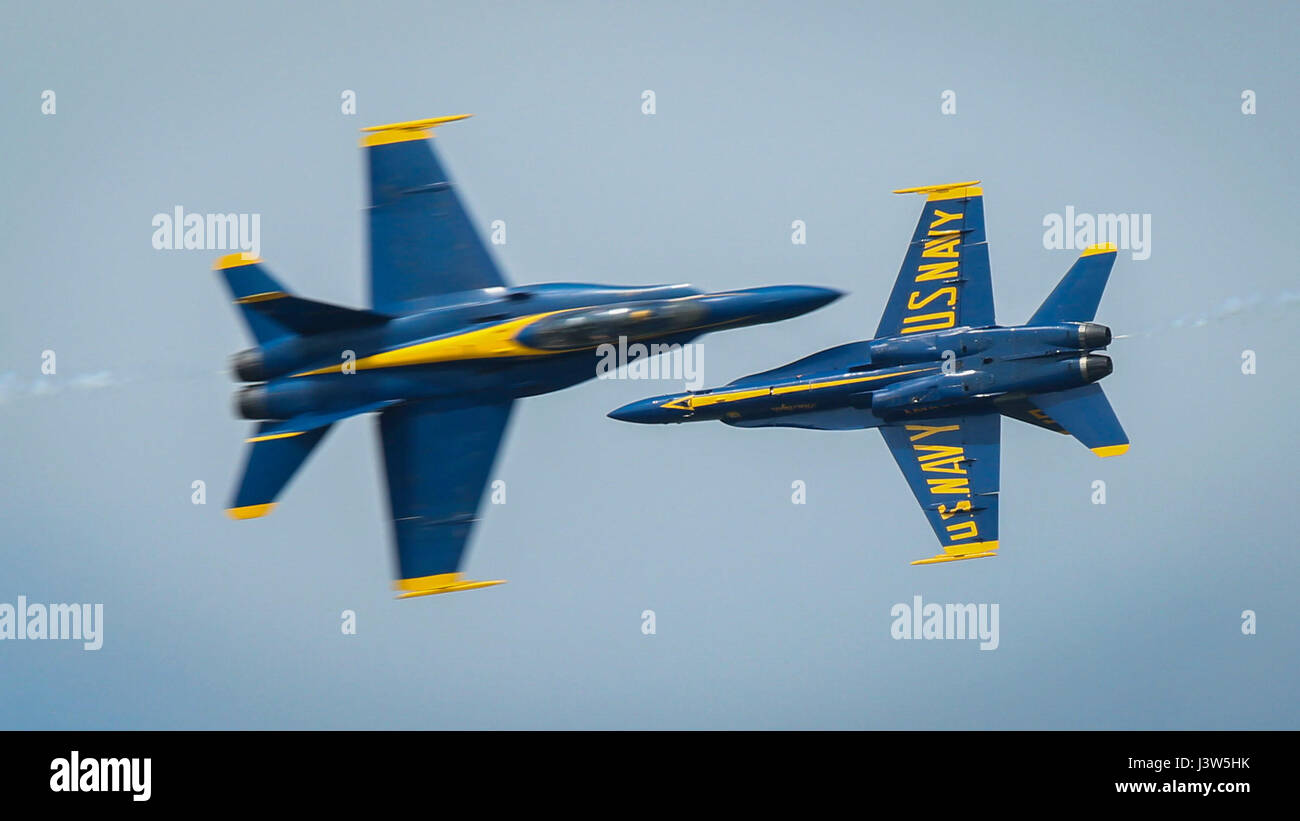The United States Navy flight demonstration squadron, the Blue Angels ...