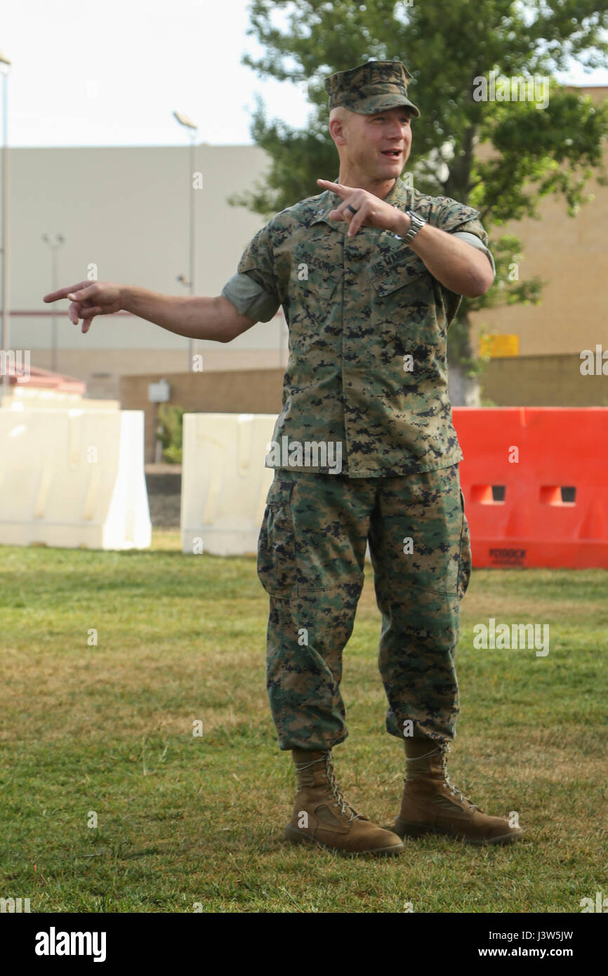 U.S. Marines at Camp Pendleton participate in J. Wayne Day, an event ...