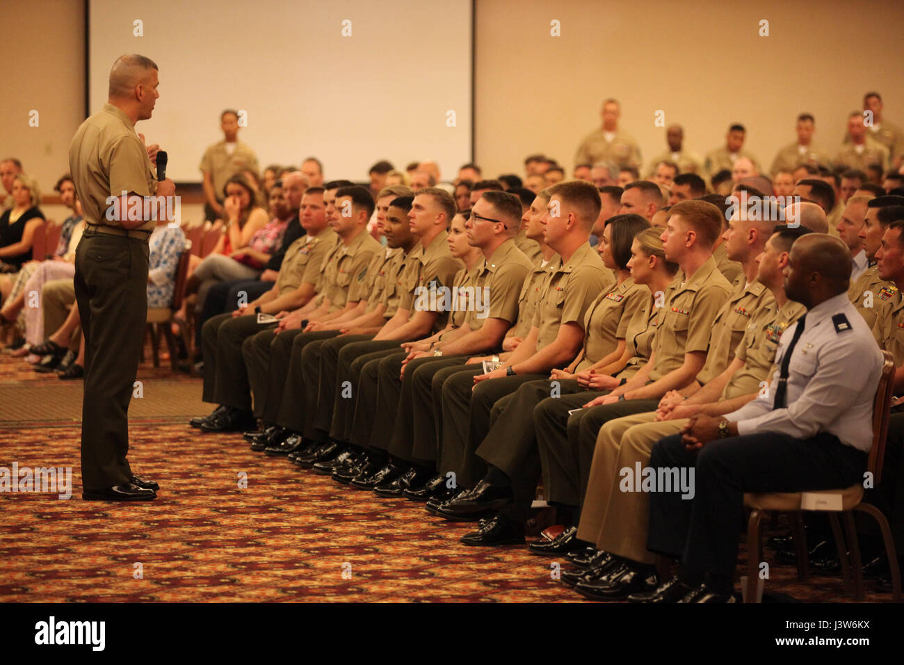 Brig. General William Mullen III speaks to the recent graduates of the ...