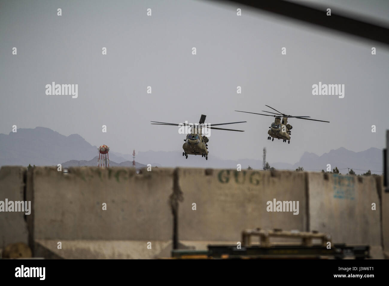 U.S. Army CH-47 Chinook helicopter pilots assigned to Task Force ...