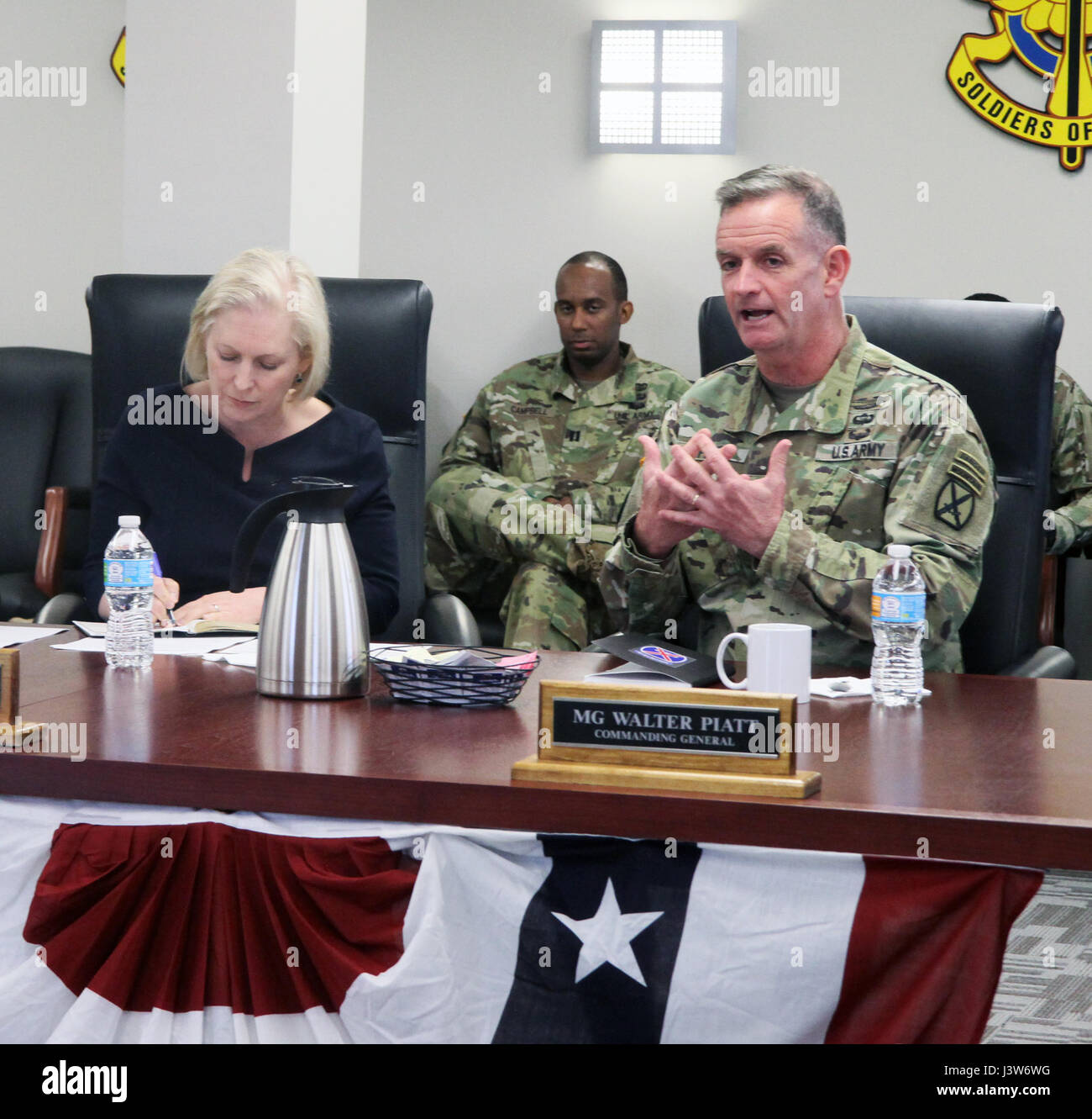 Commanding general Maj. Gen. Walter E. Piatt emphasizes the importance ...