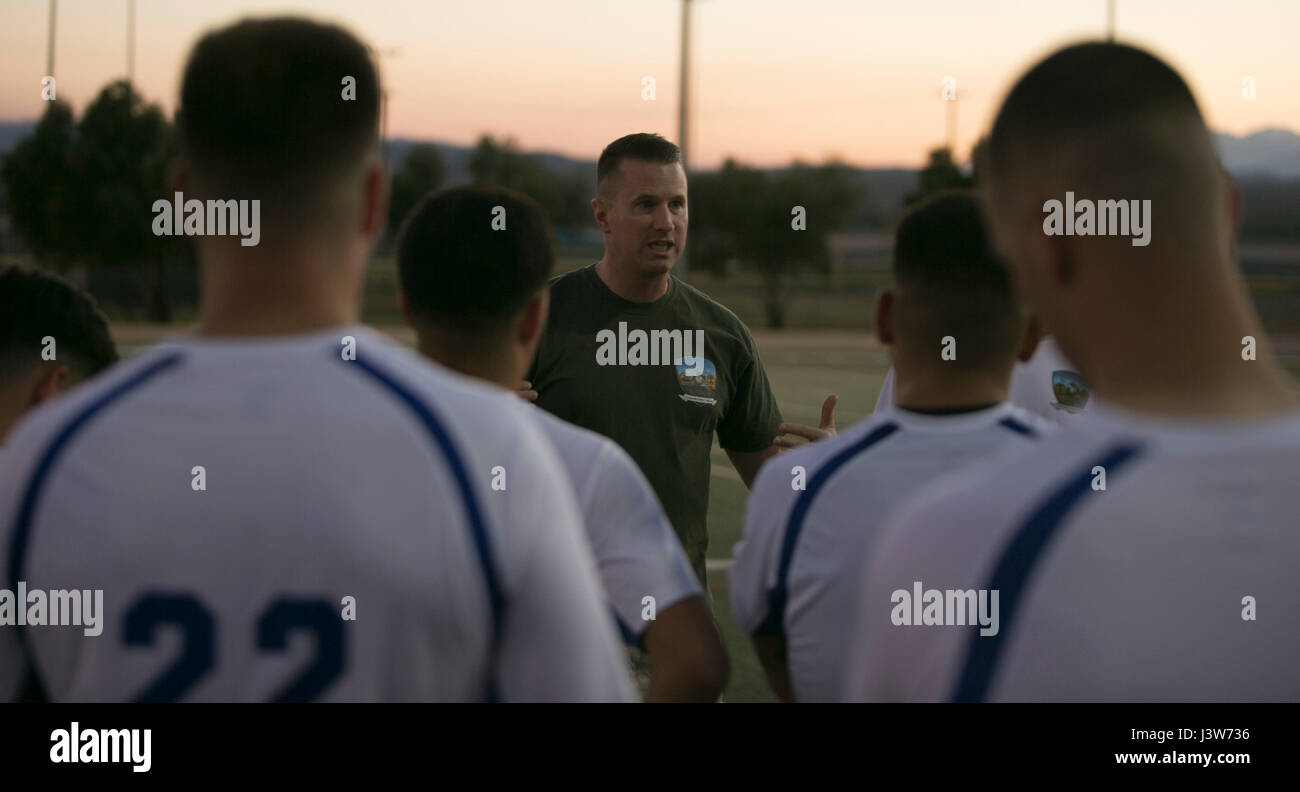 Navy Lt. Richard Schaffer, head coach, Headquarters Battalion soccer ...