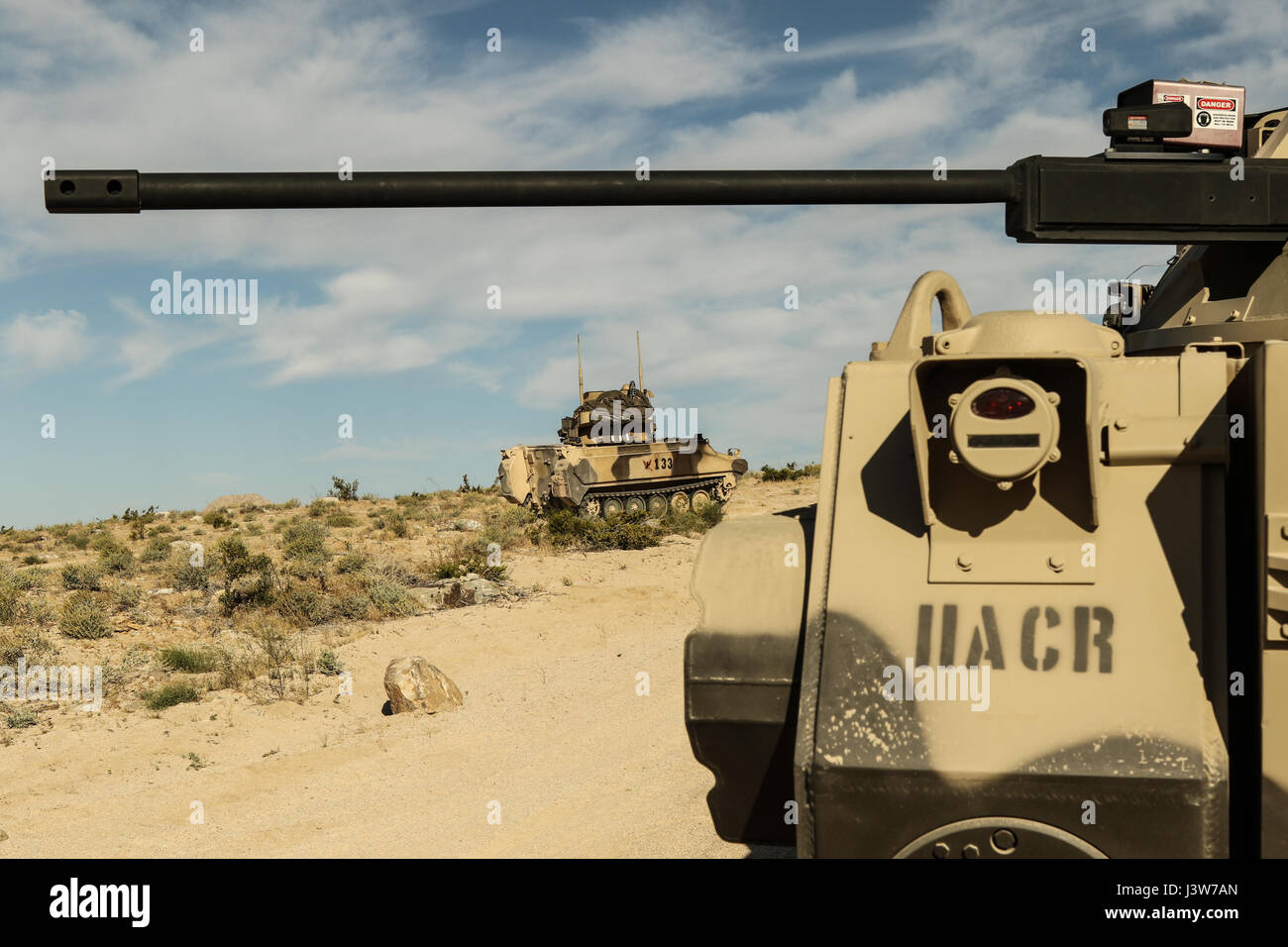 An OPFOR Surrogate Vehicle from Assassin Troop, 11th Armored Cavalry ...