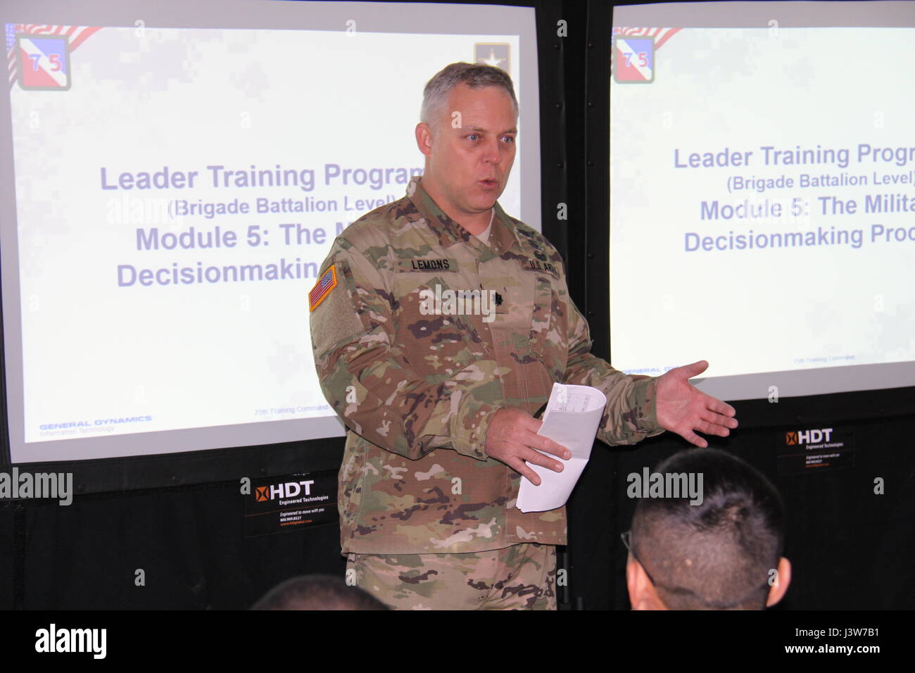 Lt. Col. Tim Lemons, of 1st Brigade, Great Lakes Training Division ...