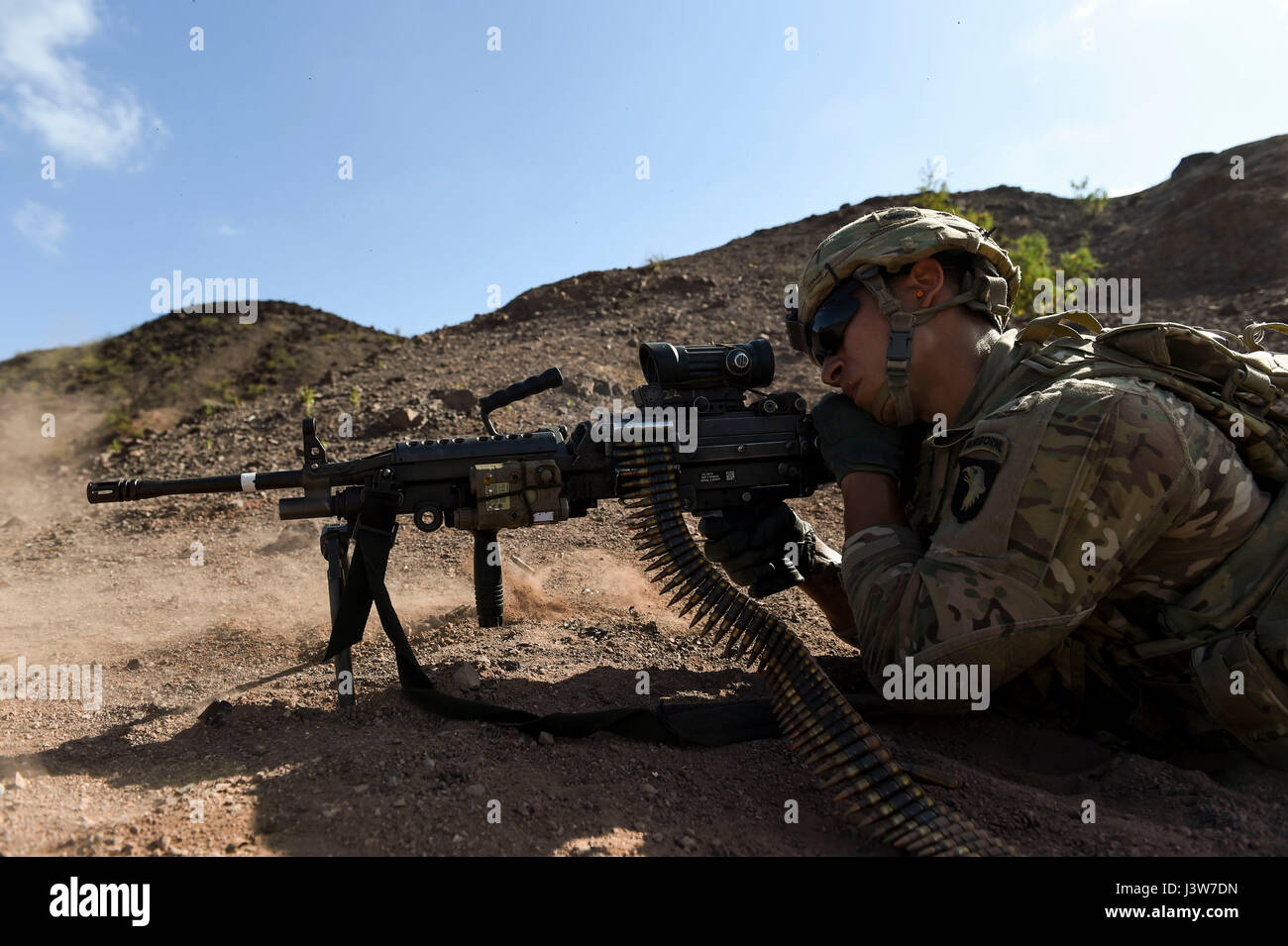 U.S. Army Pfc. Alfonso Rios, a soldier with 2nd Platoon, Bravo Company ...