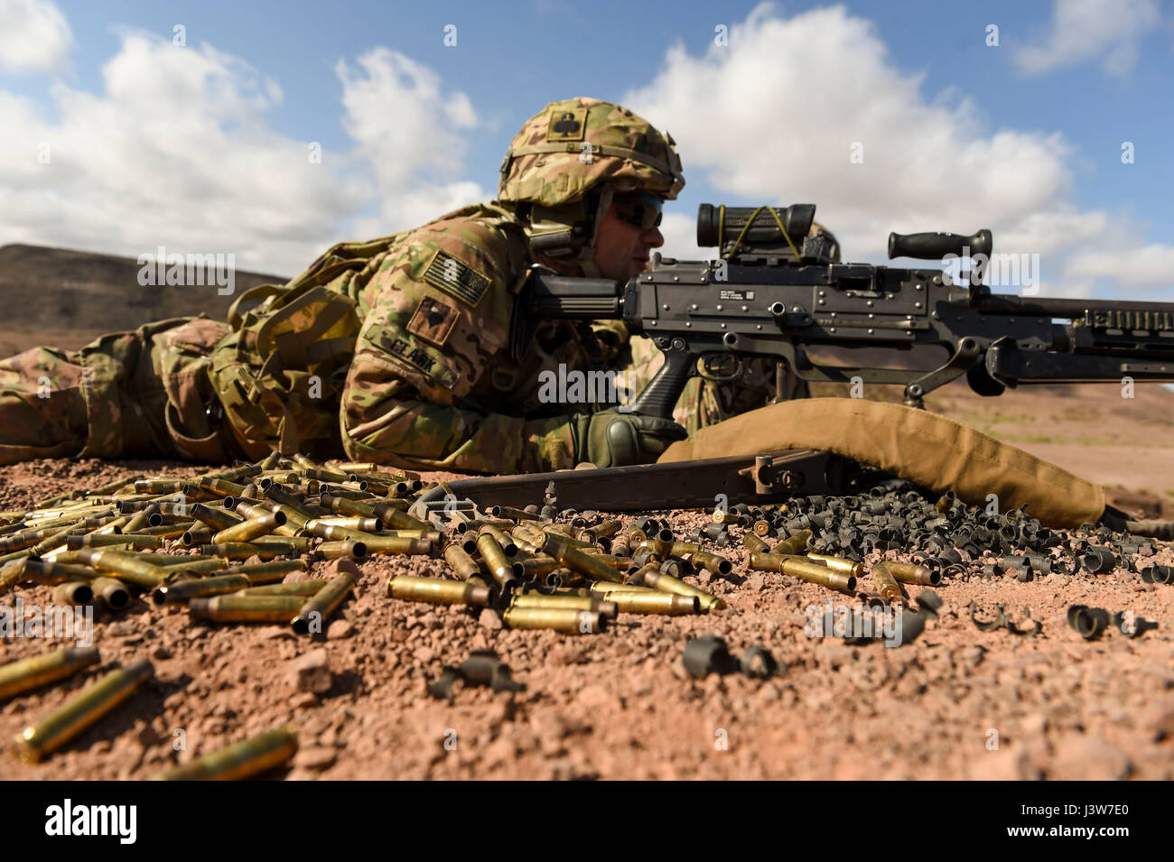 U.S. Army Spc. Joseph Clark, a soldier with 2nd Platoon, Bravo Company ...