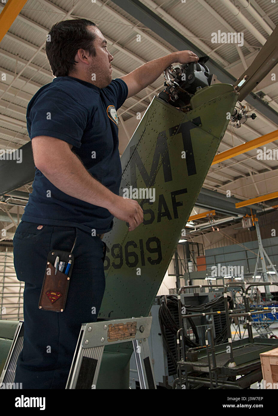 Thomas Martinez, 54th Helicopter Squadron aircraft mechanic, prepares ...