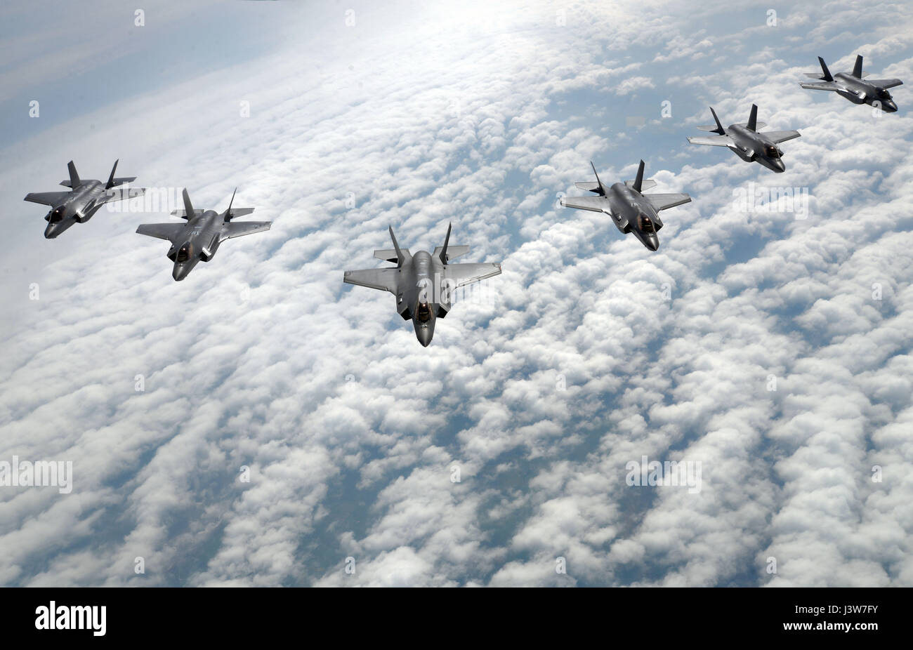U.S. Air Force F-35 Lightning II's from Hill Air Force Base, Utah, fly ...