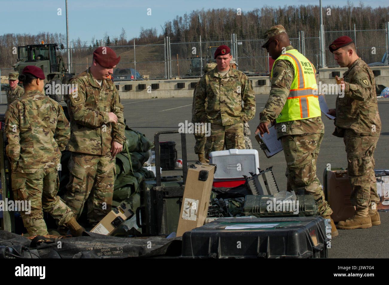 Army personnel at Joint Base Elmendorf-Richardson conduct hazardous ...