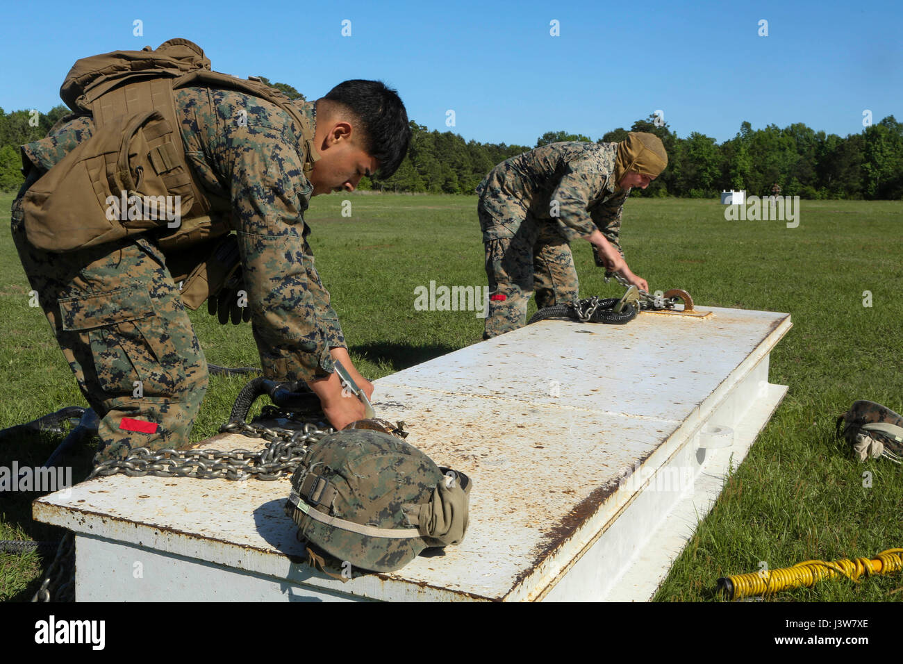 U.S. Marines with 2nd Transportation Support Battalion (TSB), Combat ...