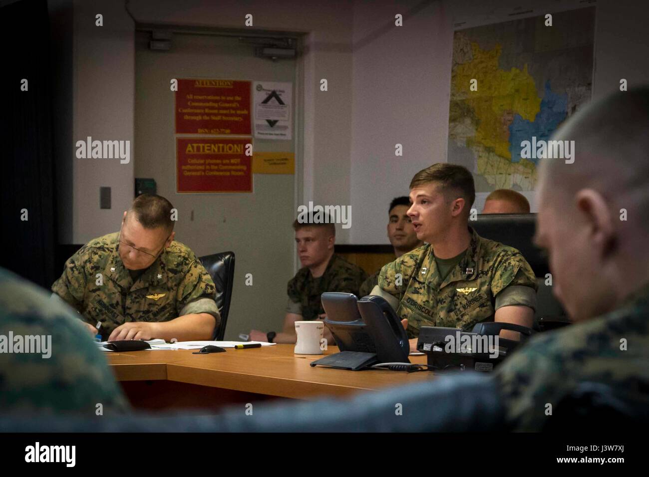 U.S. Marines with III Marine Expeditionary Force discuss Crisis Action ...