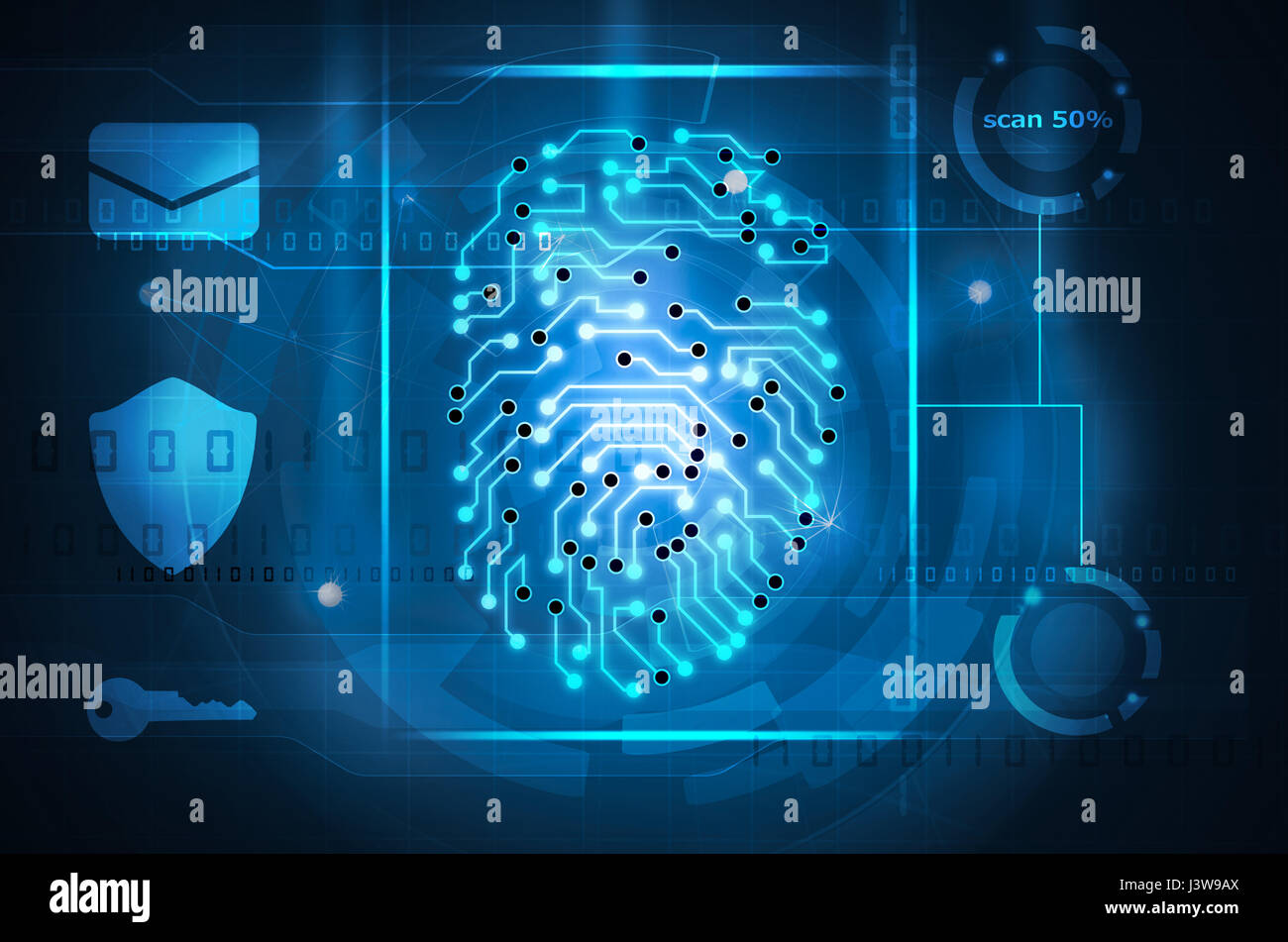 Circuit fingerprint scan security hi-res stock photography and images ...