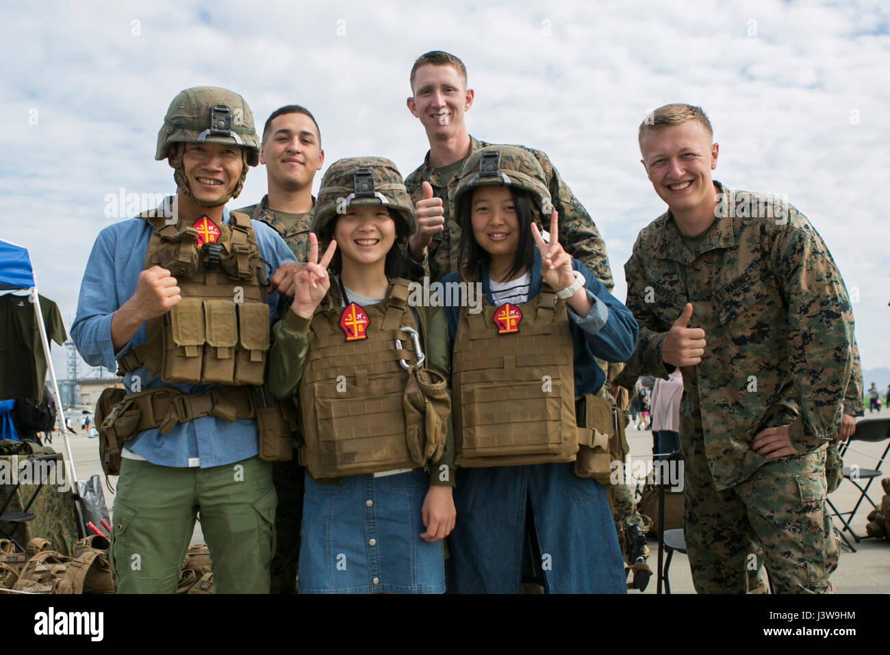 Japanese local nationals and Marines with Headquarters and Support ...