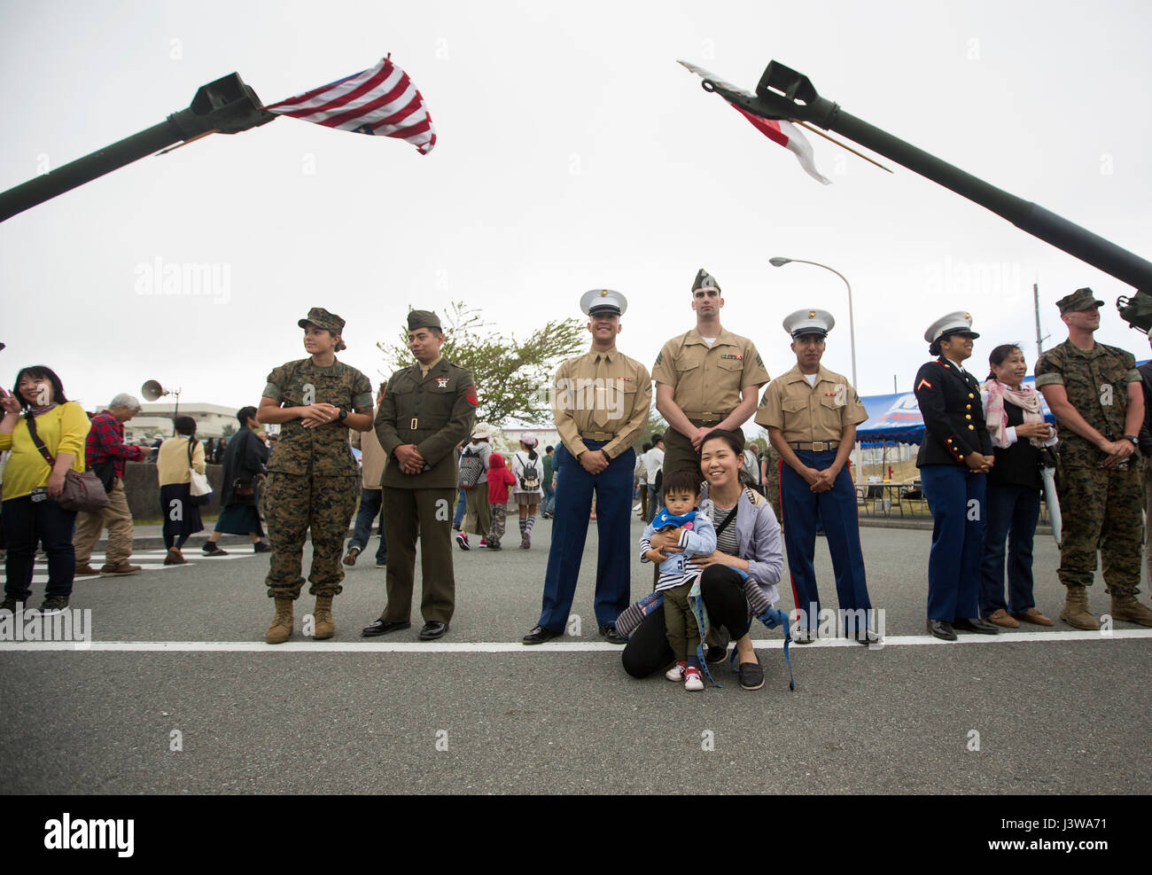 COMBINED ARMS TRAINING CENTER CAMP FUJI, SHIZUOKA, Japan –Marines pose ...