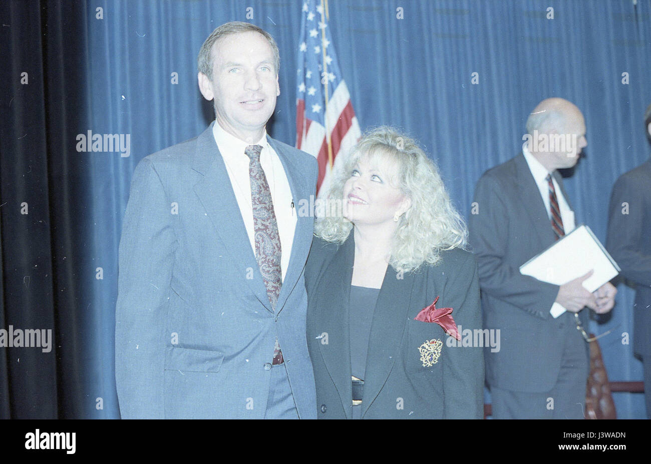 Administrators pose for a group photo during the 1990 End Hunger Awards ...