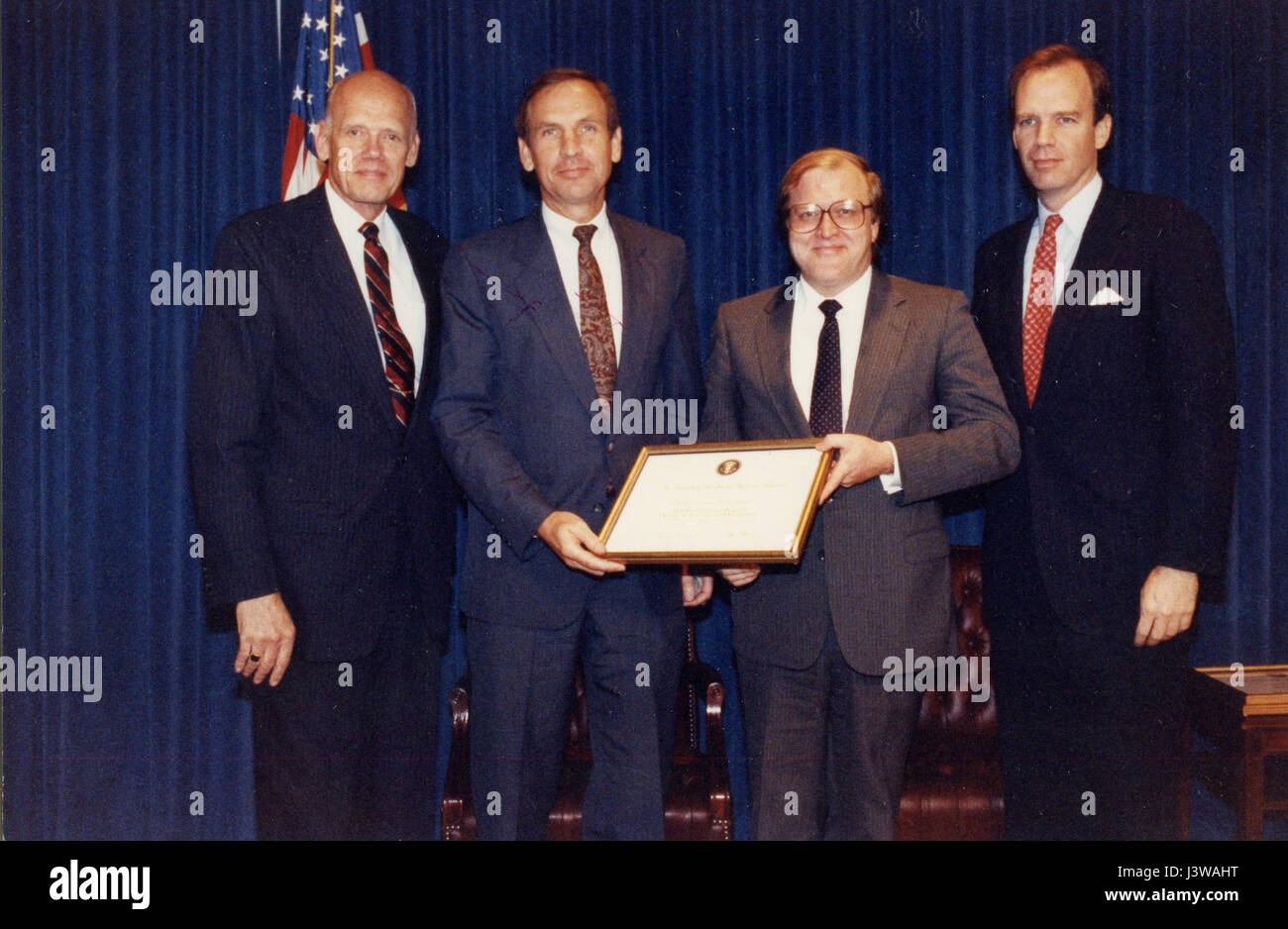 Award administrators participate in a ceremony for the Roskens-End ...