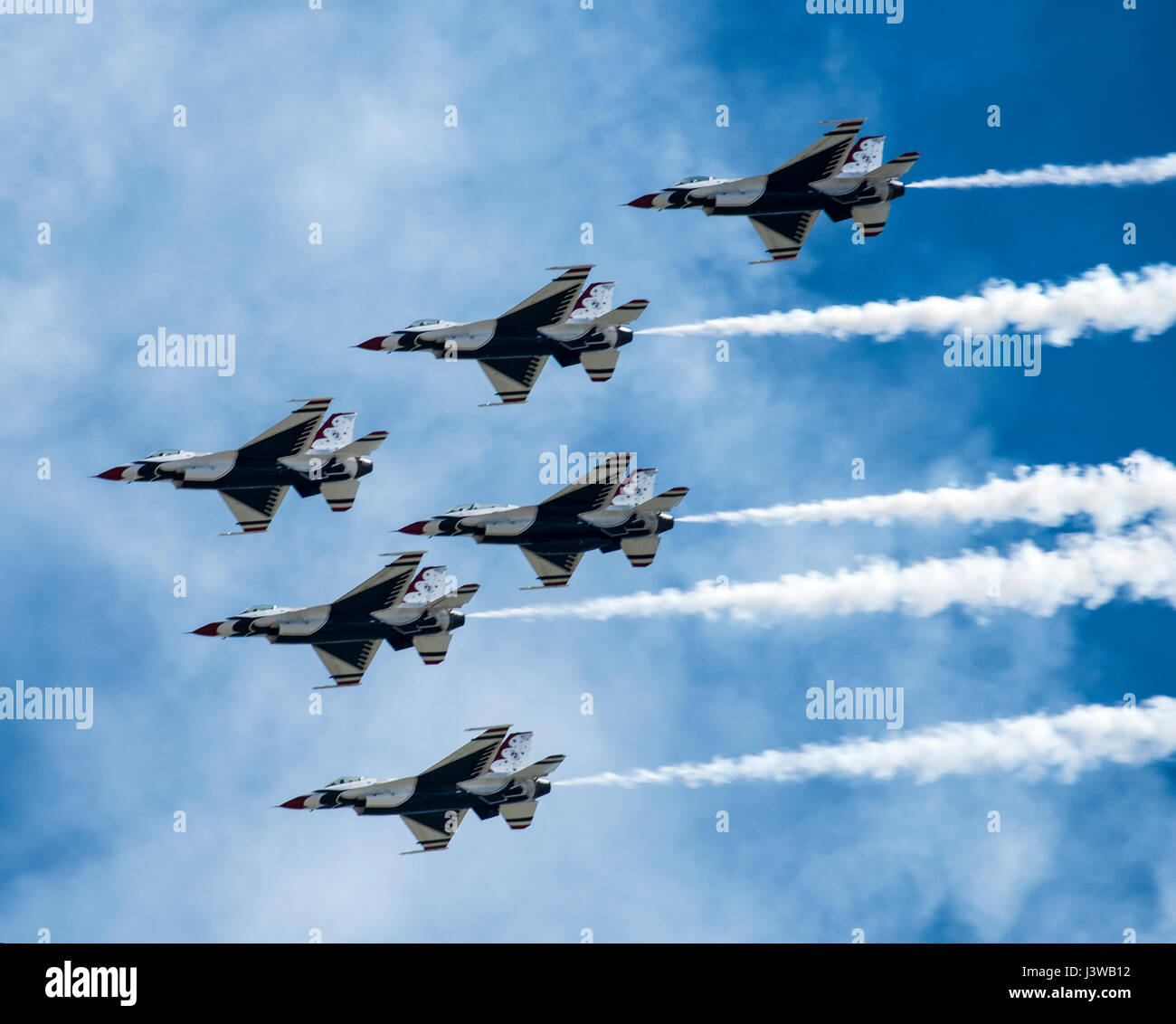 The United States Air Force Thunderbirds perform an aerial ...