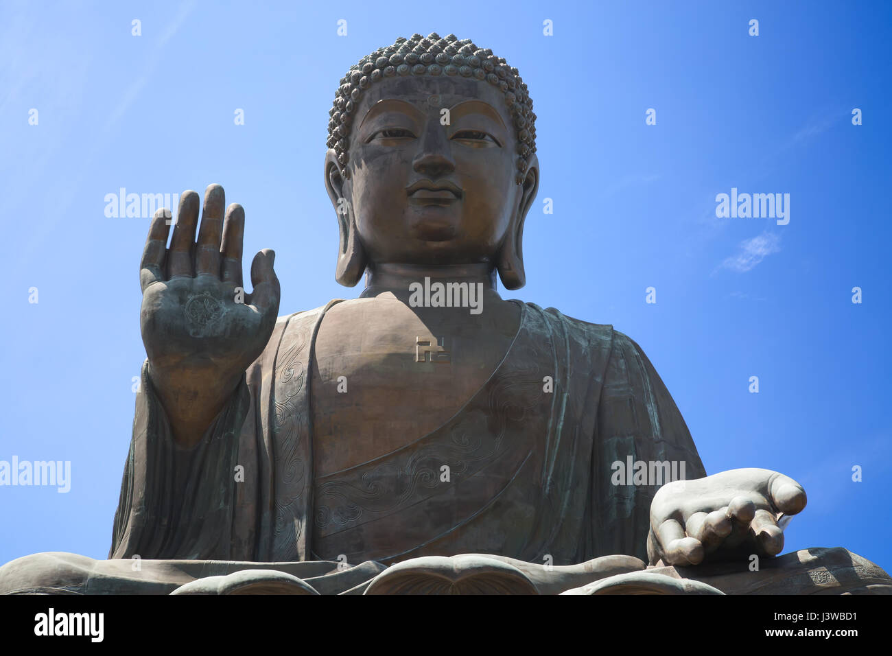 Interior of the Po Lin monastery on Lantau Island (Hong Kong Stock ...